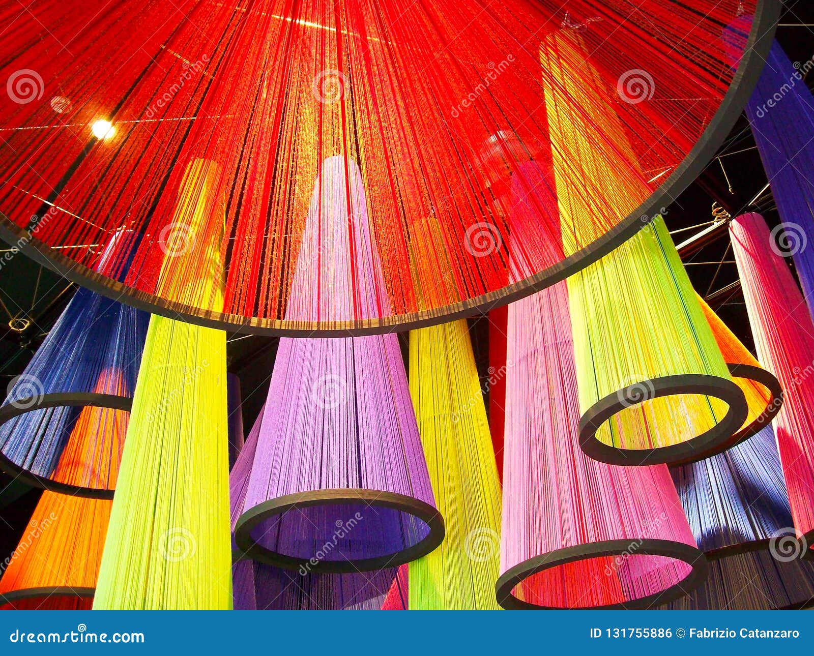 Colorful fabric cones stock photo. Image of design, paper - 131755886