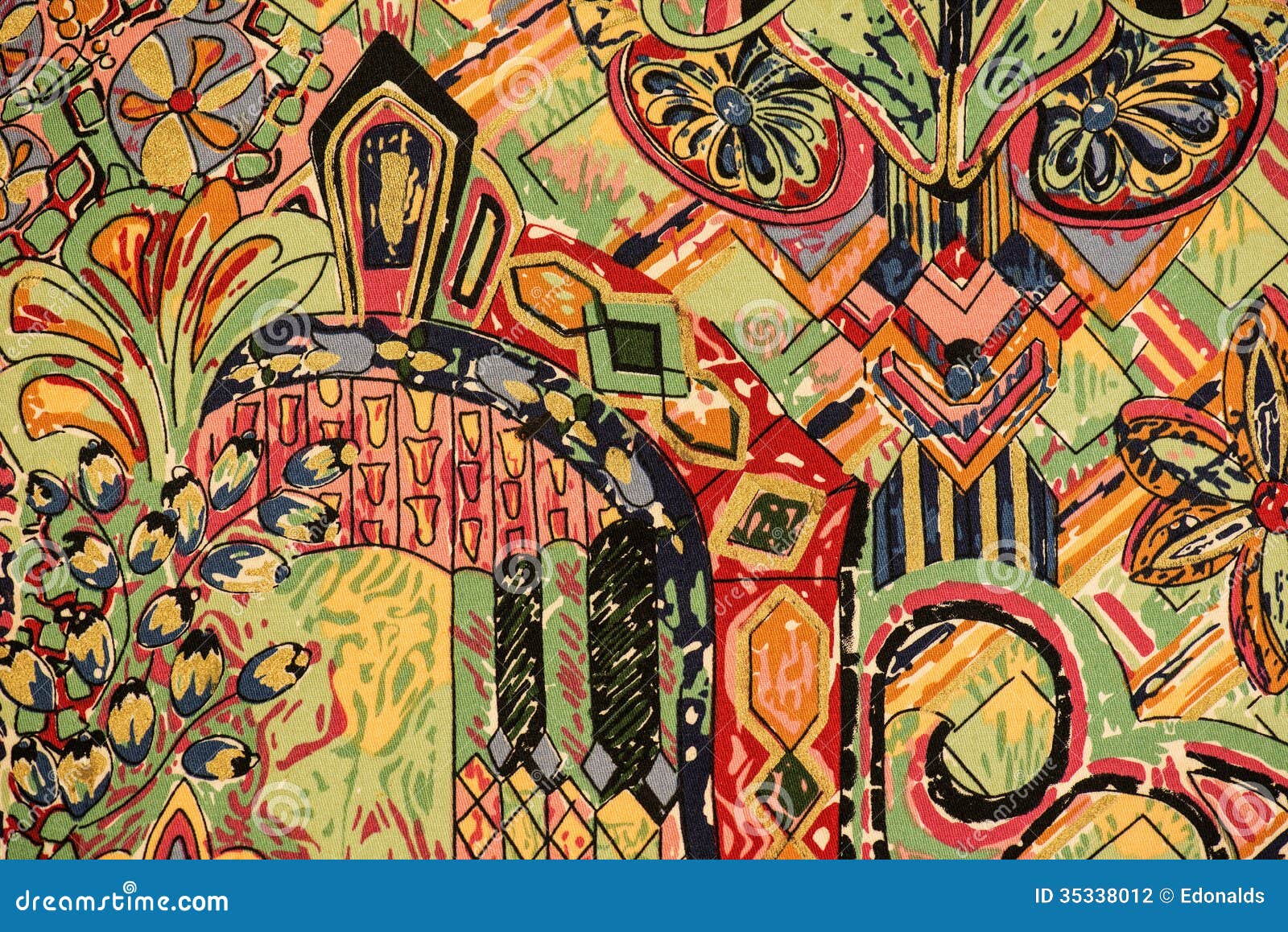 Colorful Fabric stock photo. Image of pattern, decoration - 35338012