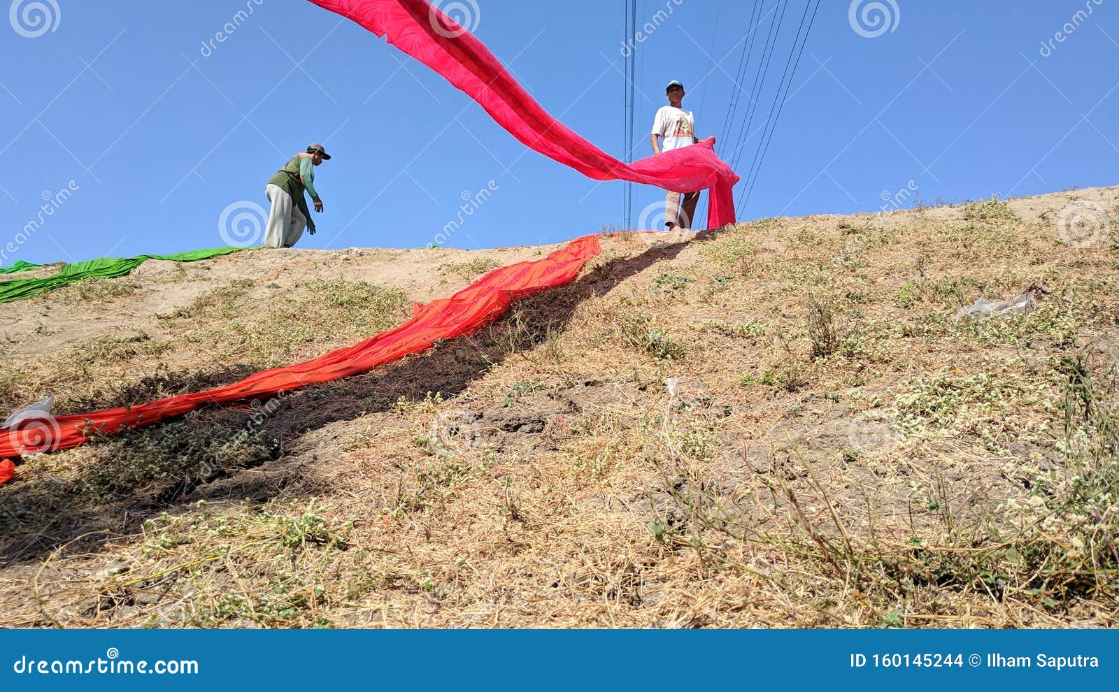 Colorful Fabric Drying after Traditional Dye Process Editorial Stock ...