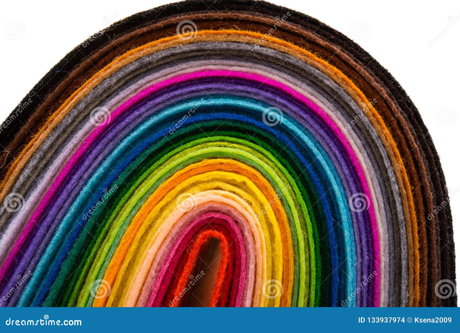 Colorful Fabric Felt Isolated Stock Photo - Image of color, colorful ...