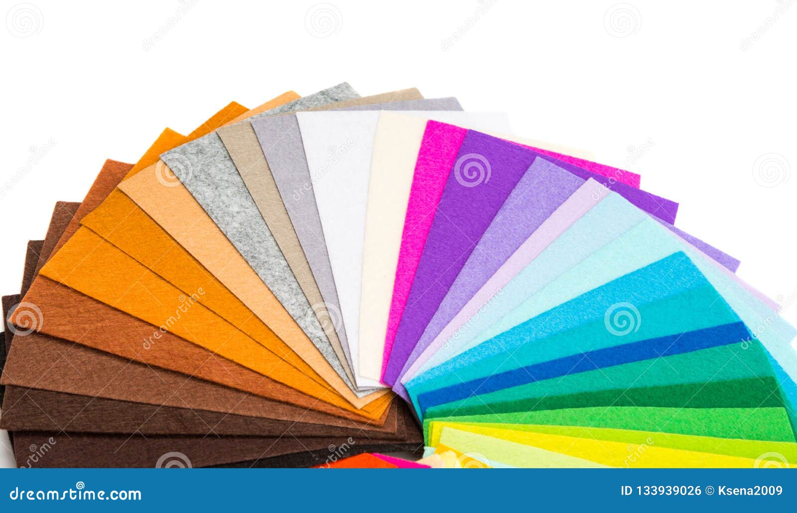 Colorful Fabric Felt Isolated Stock Photo - Image of colored ...