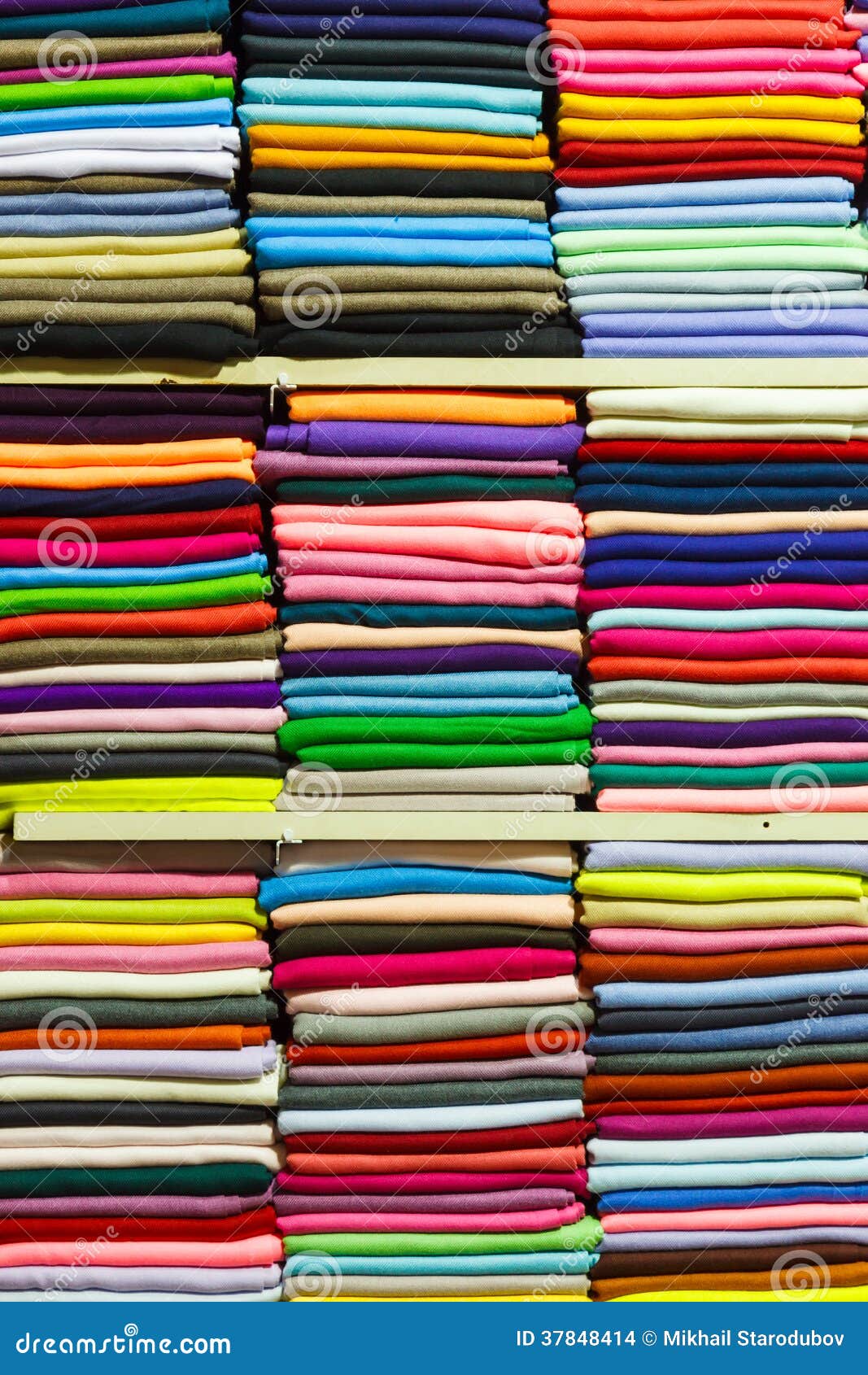 Colorful fabric rolls stock photo. Image of colored, indoors - 37848414