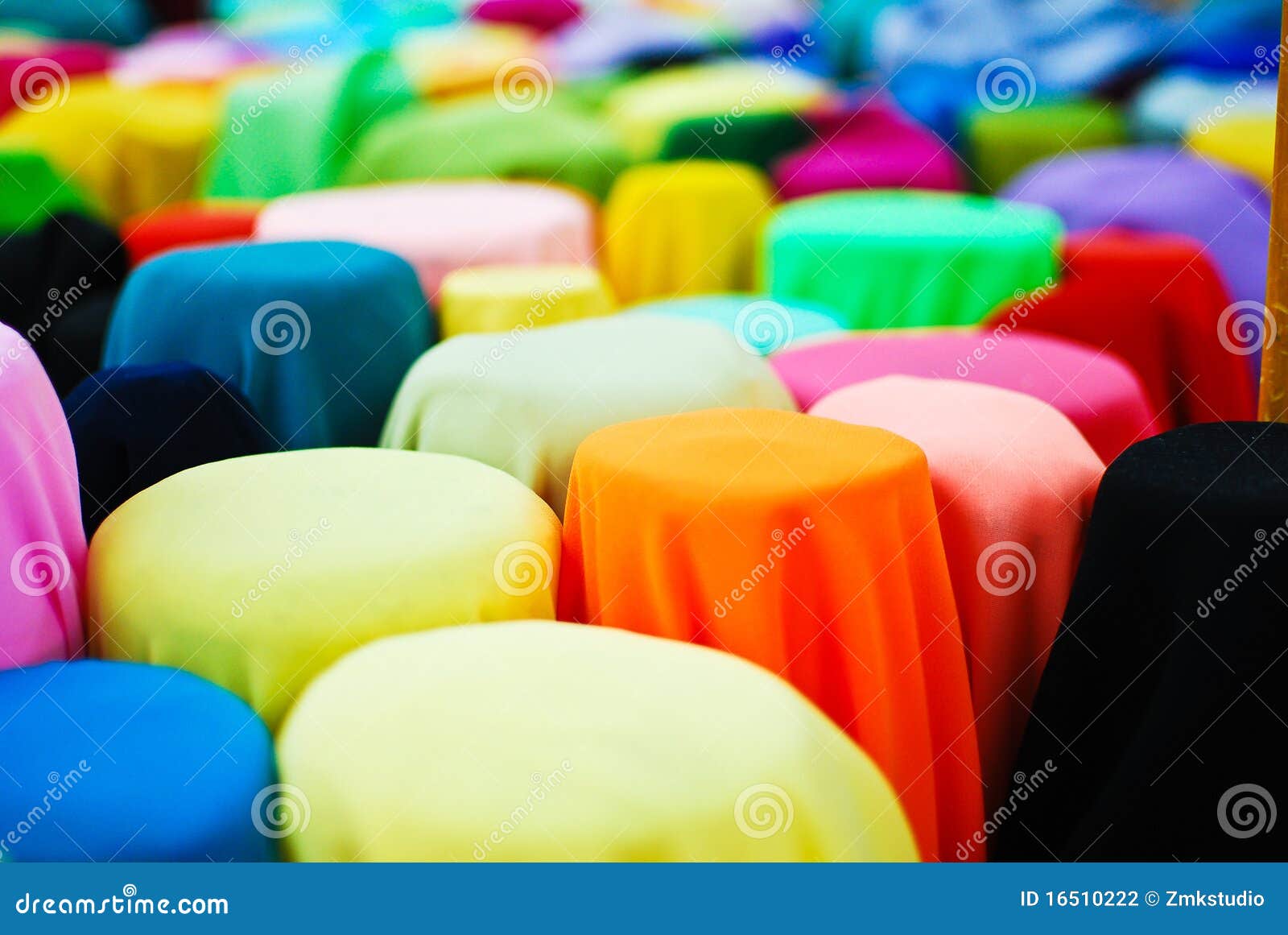 Colorful fabric in a row stock photo. Image of designer - 16510222