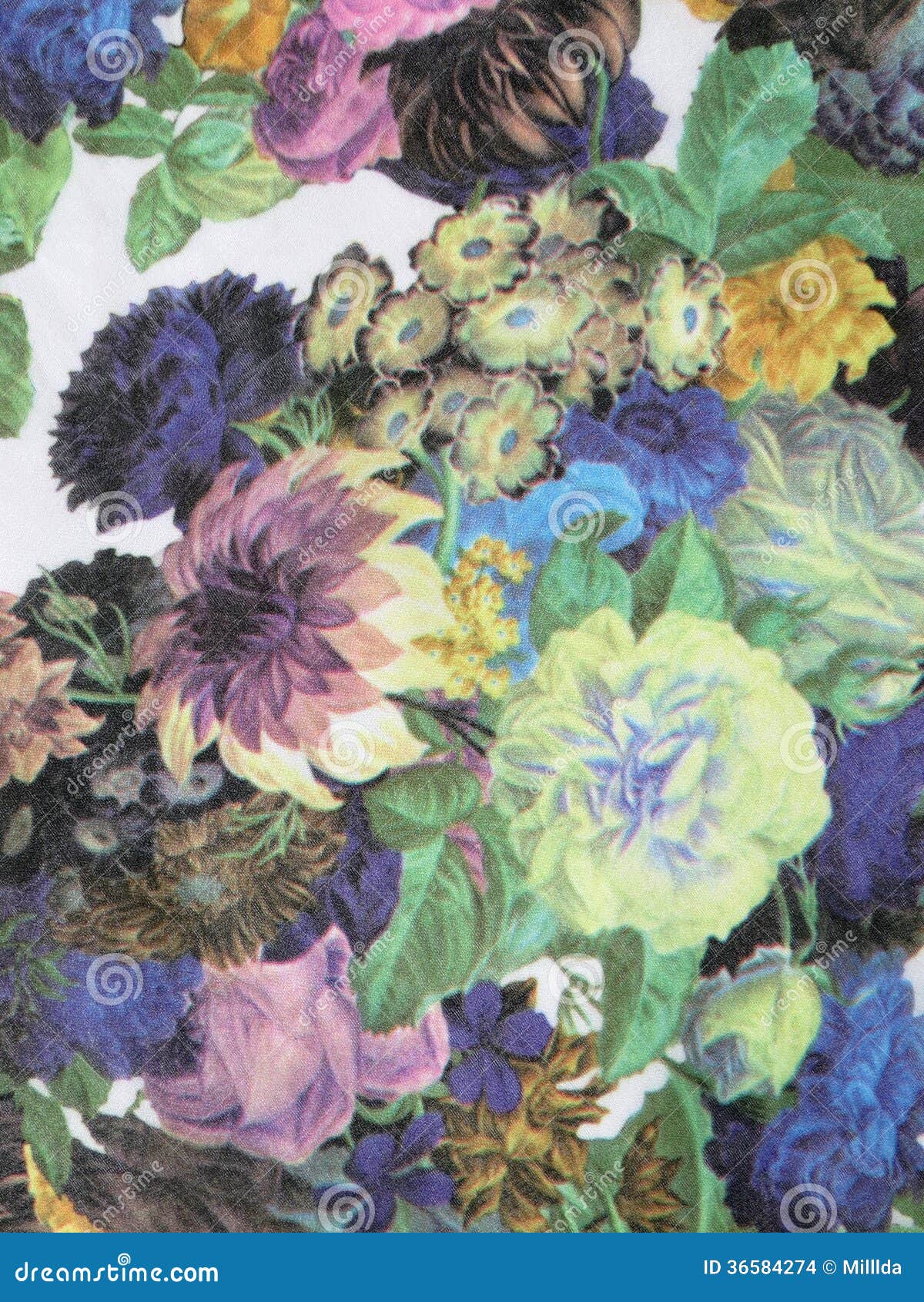 Colorful fabric texture stock photo. Image of soft, flowers - 36584274