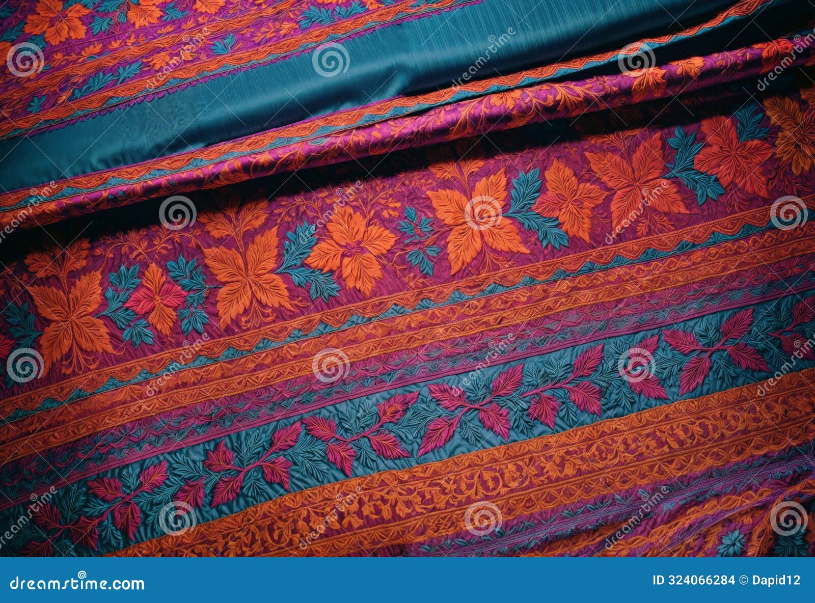 A Colorful Fabric with a Traditional Hispanic Pattern Stock ...