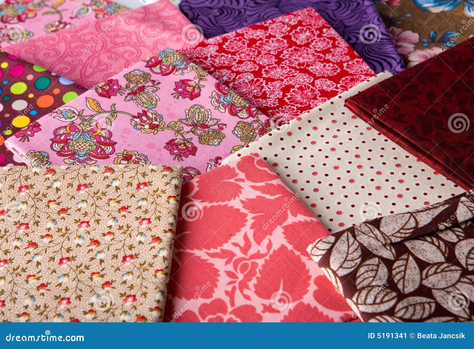 Colorful fabrics stock image. Image of blocks, retro, patchwork - 5191341
