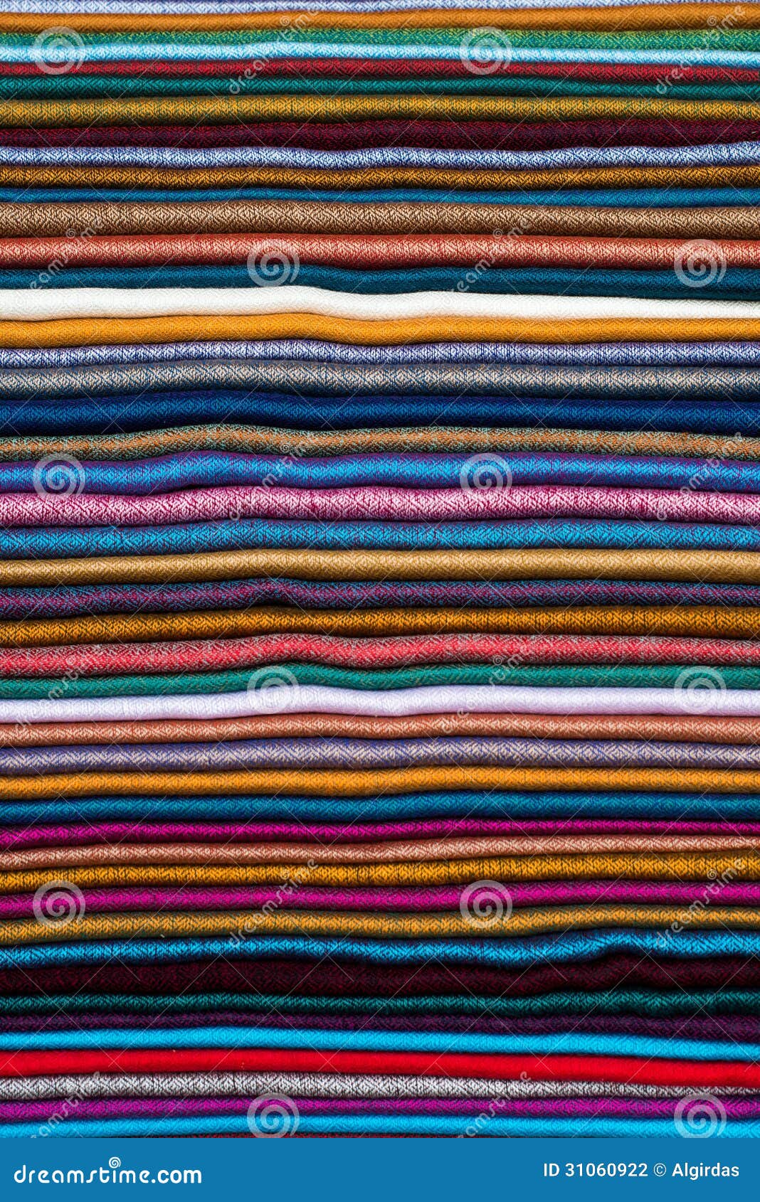 Colorful fabrics stock photo. Image of cloth, horizontal - 31060922