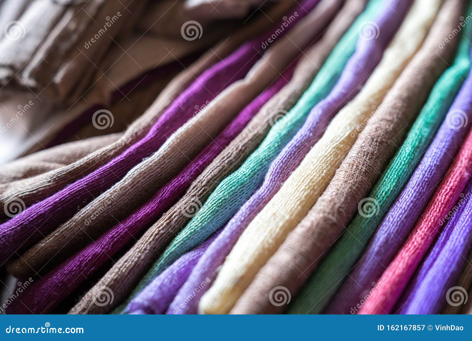 Colorful Fabrics Made of Pure Natural Silk Stock Image - Image of color ...