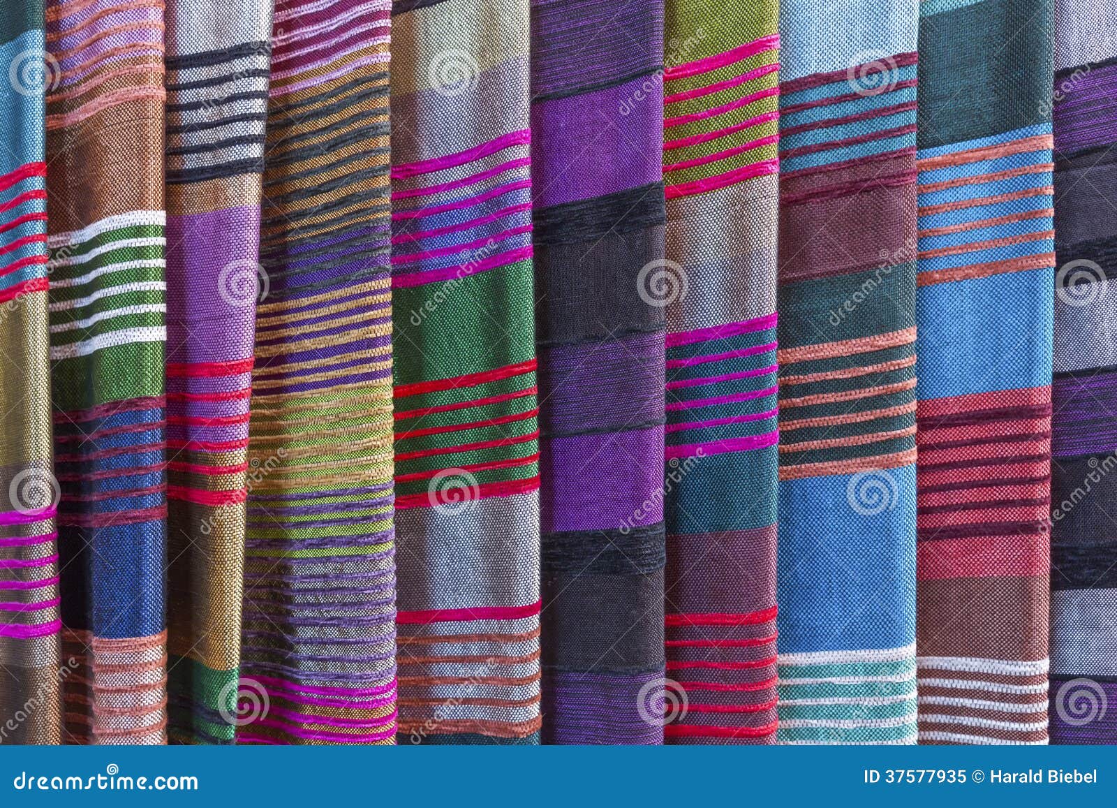 Colorful Fabrics on a Market in Morocco Stock Image - Image of fabric ...