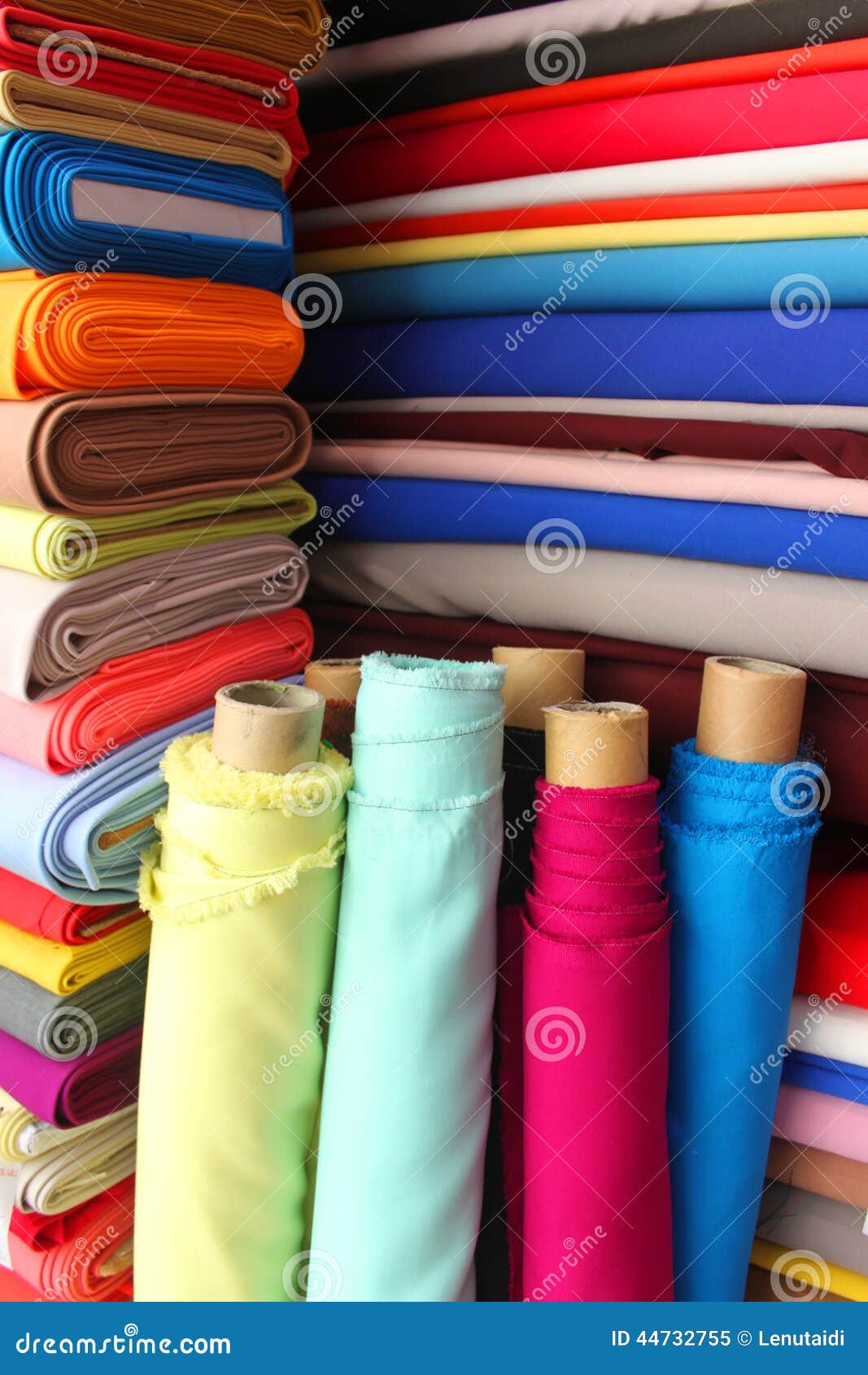 Colorful fabrics stock image. Image of decor, clothing - 44732755