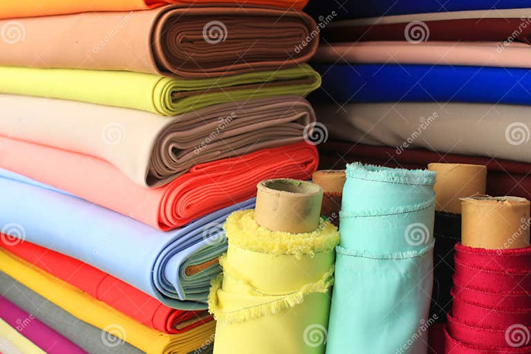 Colorful fabrics stock photo. Image of manufacturing - 44732788
