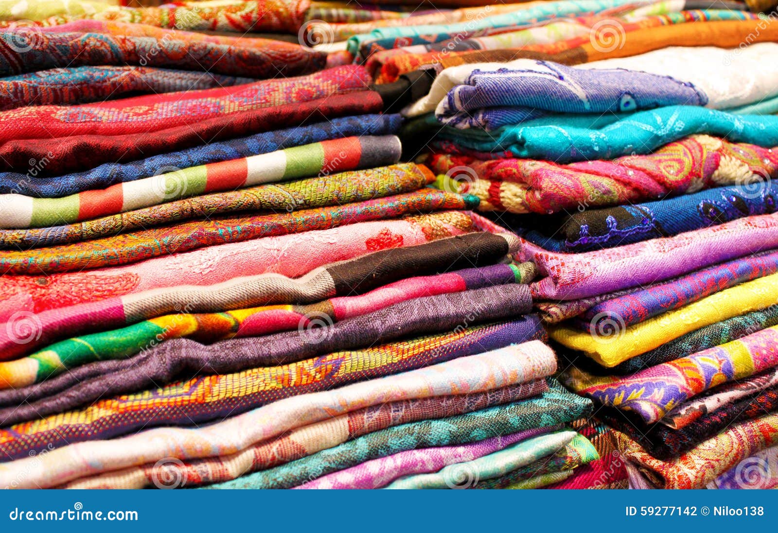 Colorful Fabrics and Textile Close Up Background Stock Photo - Image of ...