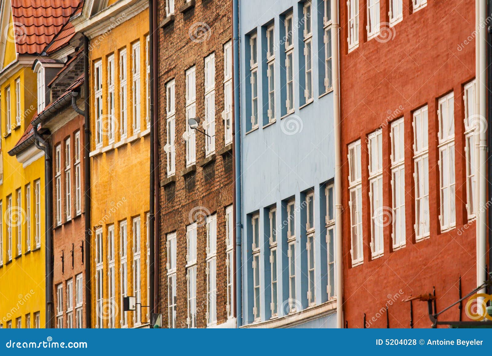 Colorful facade stock photo. Image of copenhagen, architecture - 5204028
