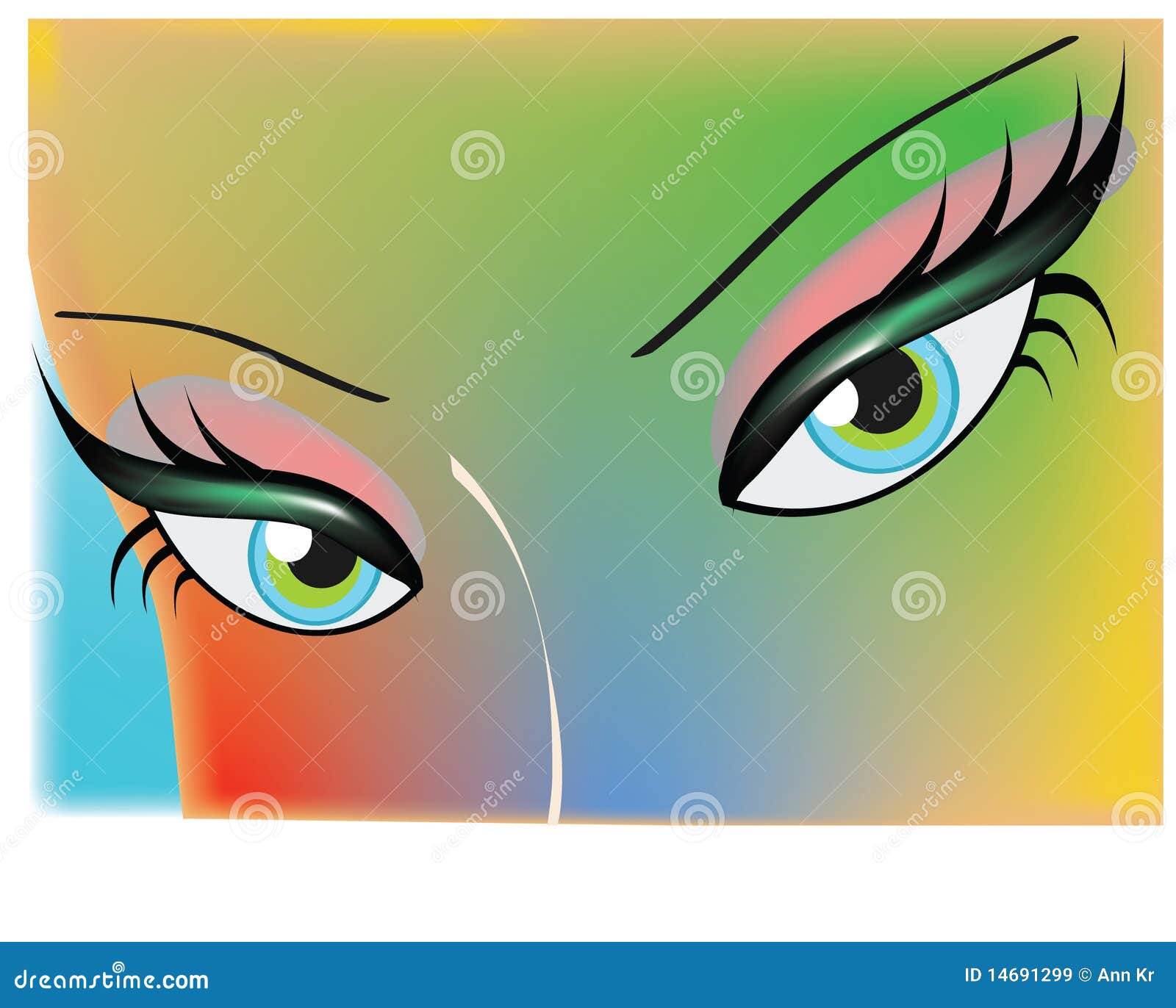 Colorful face stock vector. Illustration of face, design - 14691299