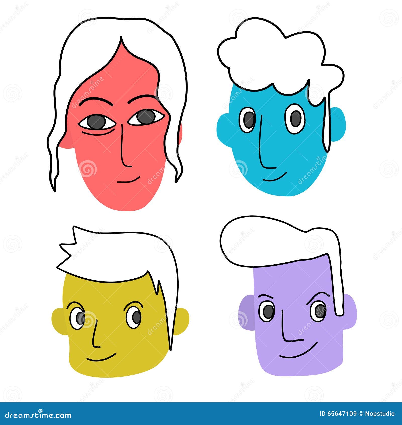 Colorful face of human stock vector. Illustration of head - 65647109