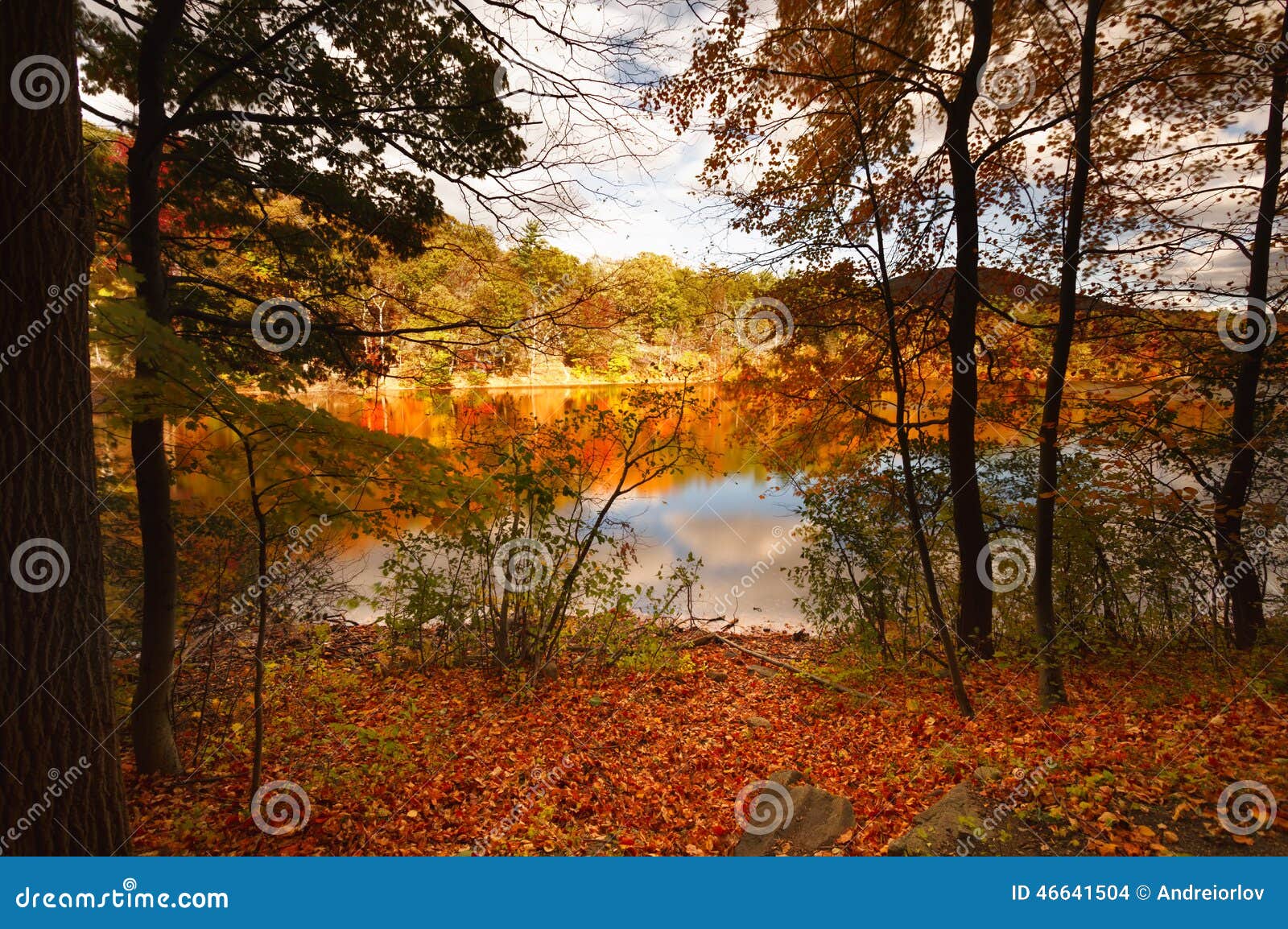 Colorful Fall Scenery Landscapes. Stock Photo - Image of trees ...