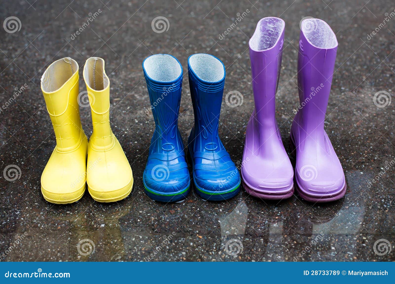 Colorful family boots stock image. Image of boot, family - 28733789