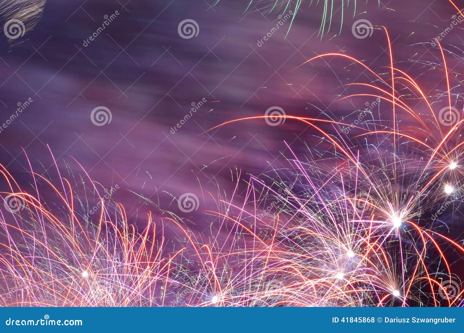 Colorful fancy fireworks stock photo. Image of festive - 41845868