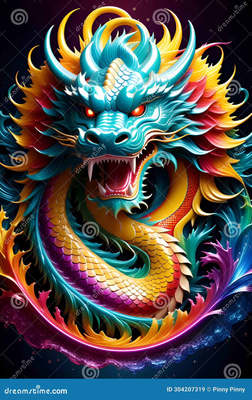 A Colorful and Fantastic Dragon, Created by Quantum Interference ...