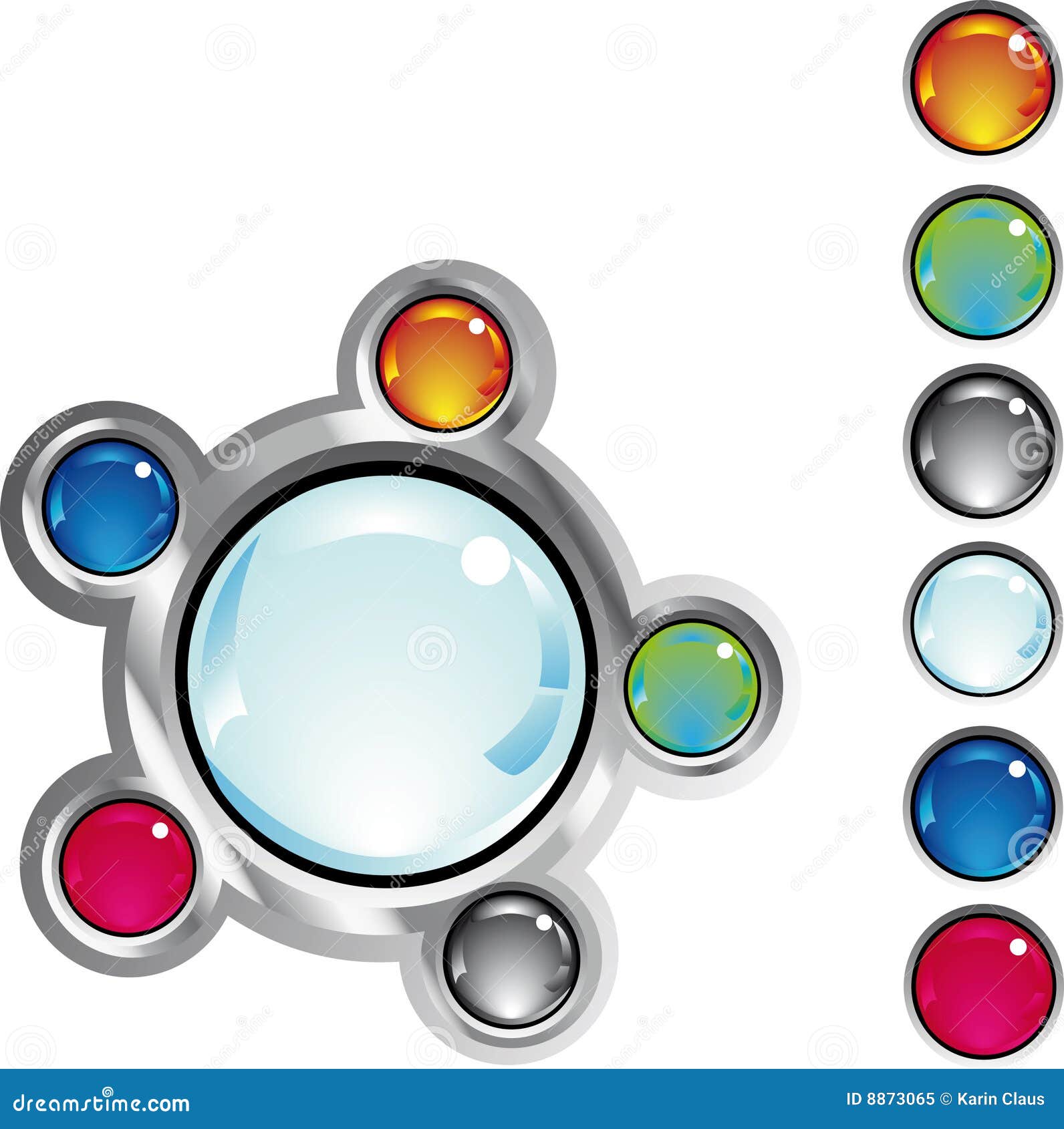 Colorful Fantasy Web Buttons Stock Vector - Illustration of round ...