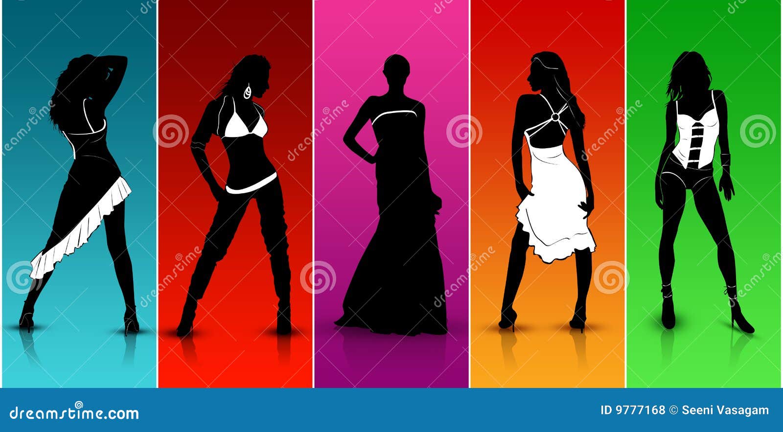 Fashion Show Runway Flat Vector Illustration. Models Dressed In Haute ...