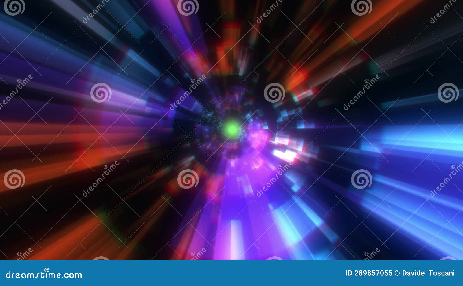 Colorful Fast Speed Techno Tunnel - Loop Sci-Fi Abstract Background ...