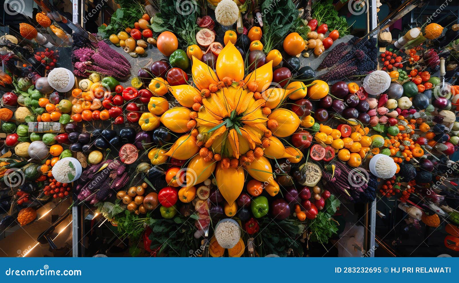 A Colorful Feast for the Senses. Generative Ai Stock Illustration ...