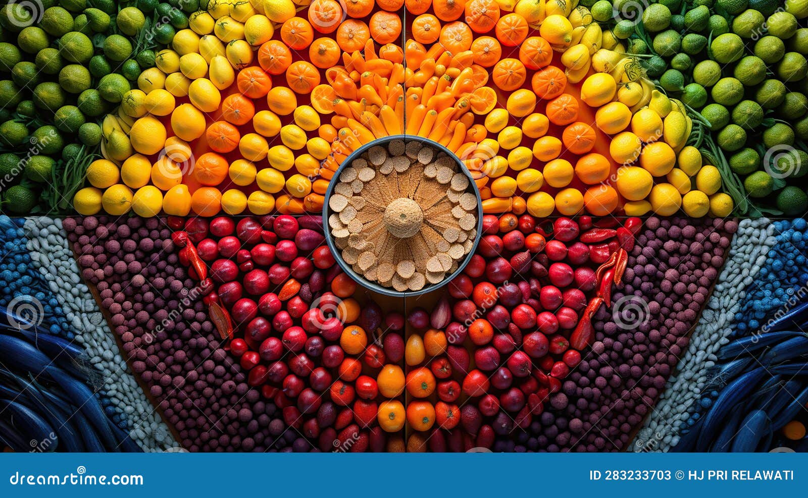 A Colorful Feast for the Senses. Generative Ai Stock Illustration ...