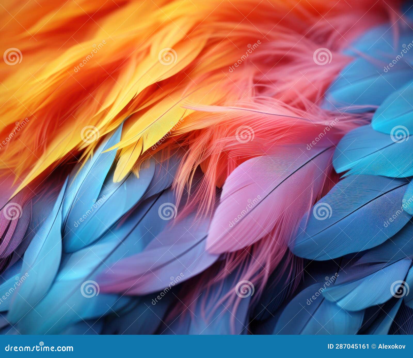 Colorful Feather Bird Texture Background AI Generated Stock ...