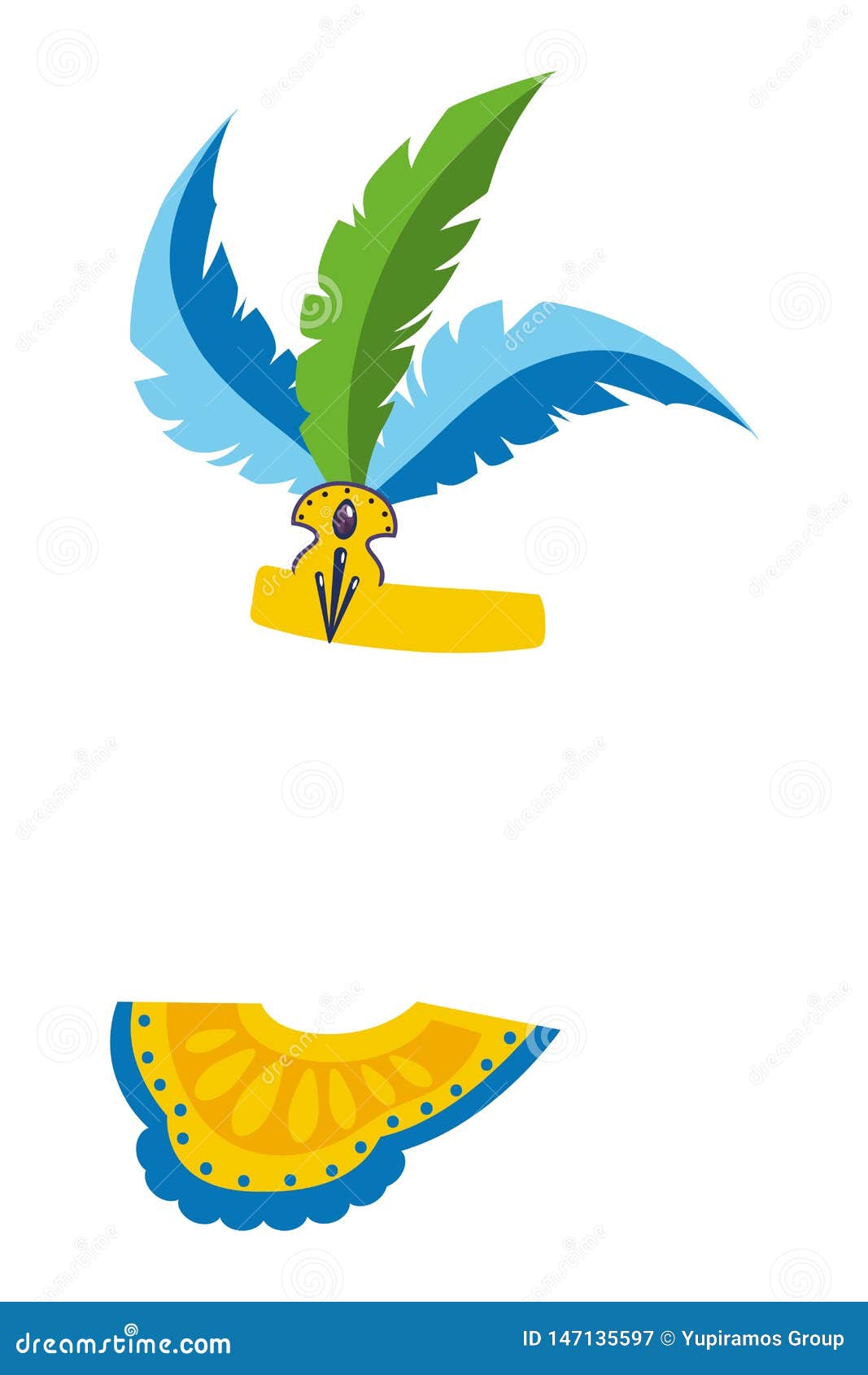 Feather Headdress Isolated Stock Vector Illustration Of Festival