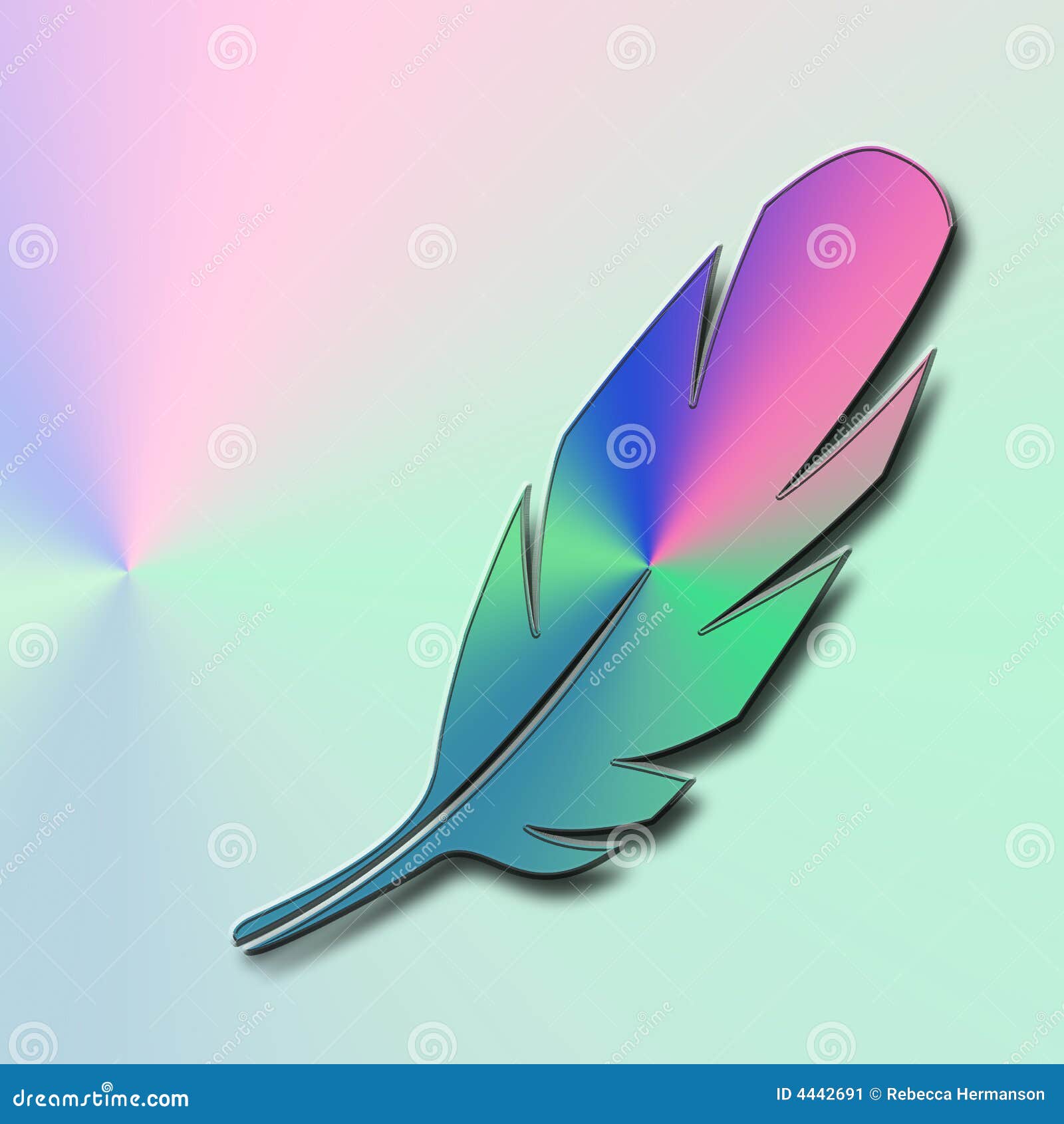 Colorful Feather Illustration Stock Illustration - Illustration of ...
