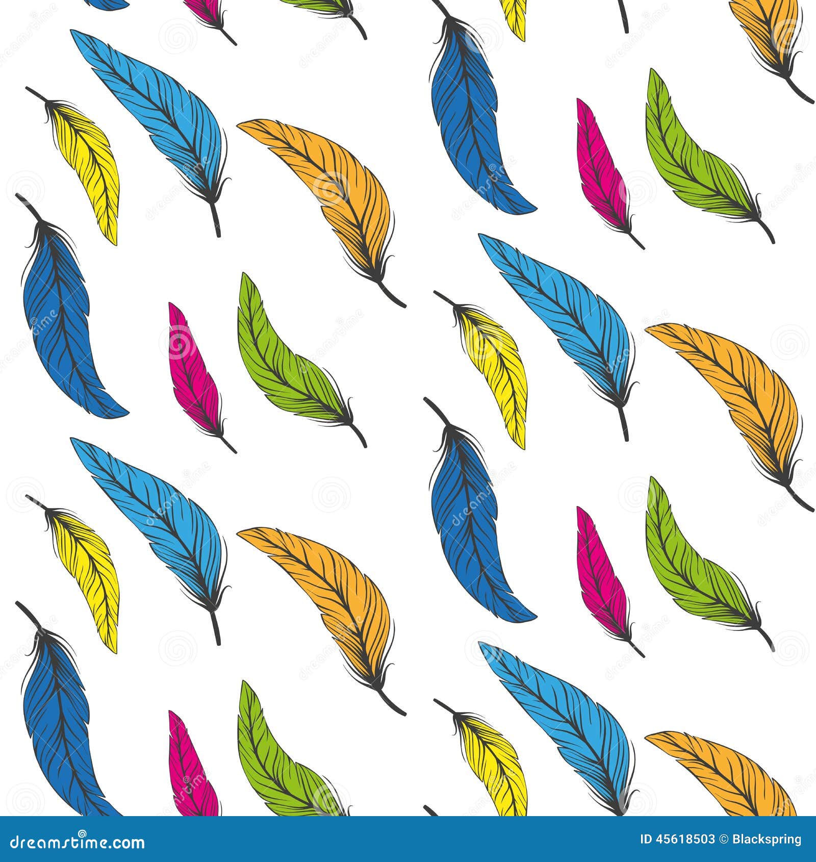 Vector Color Feathers Background