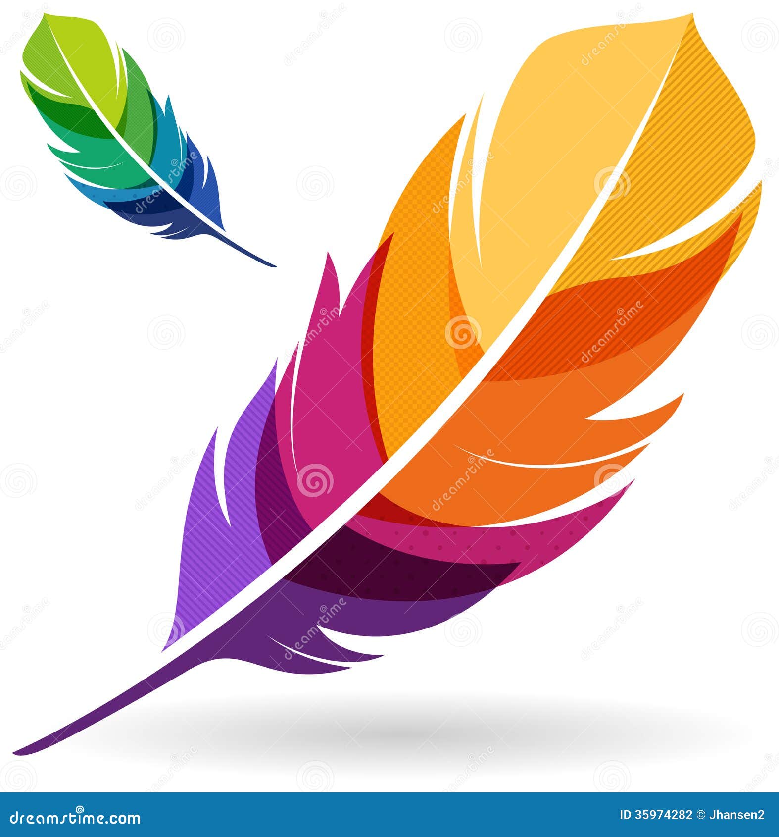 Colorful Feathers stock vector. Illustration of animals - 35974282