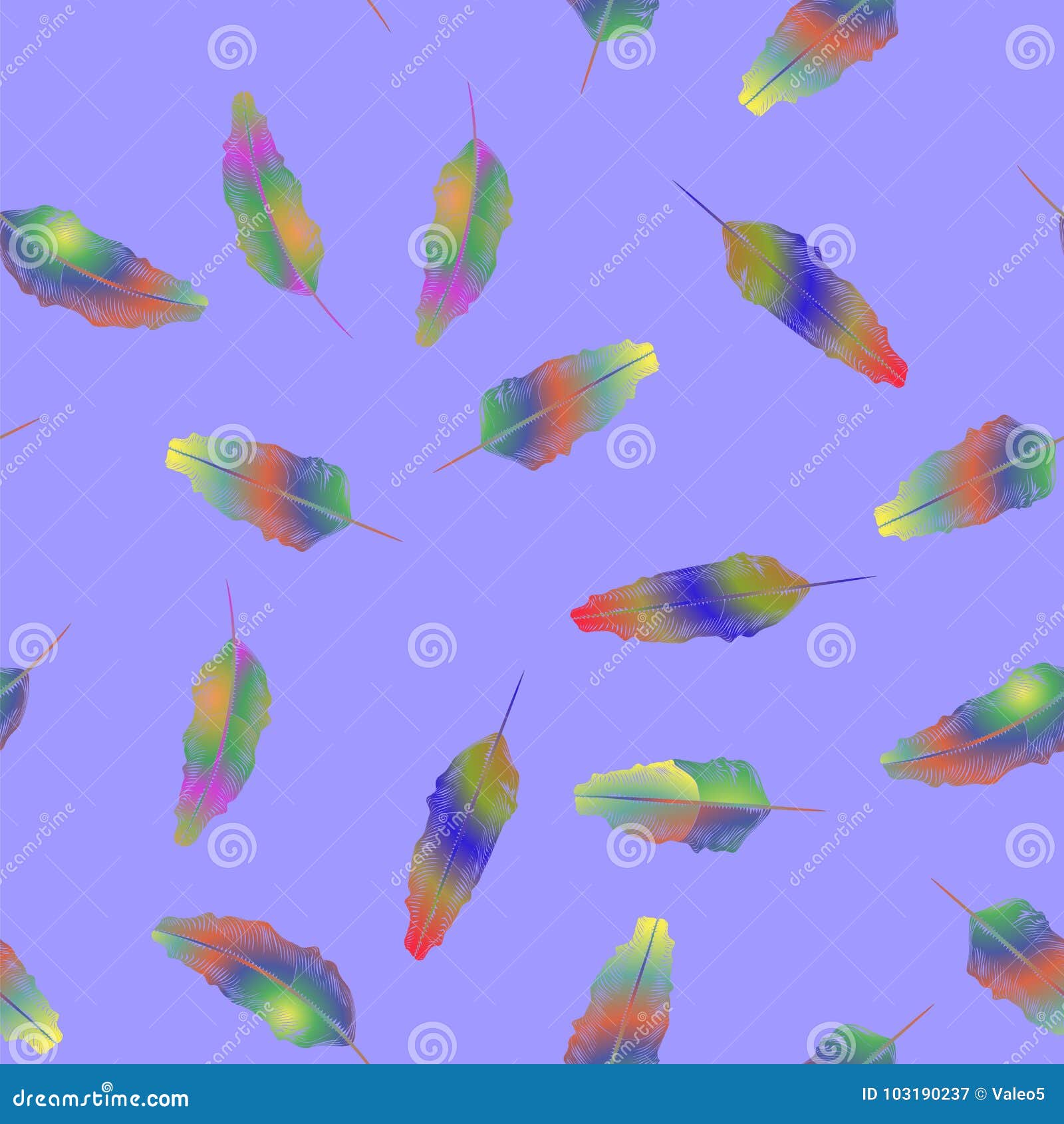 Colorful Feathers Seamless Pattern Stock Image - Image of line, colored ...