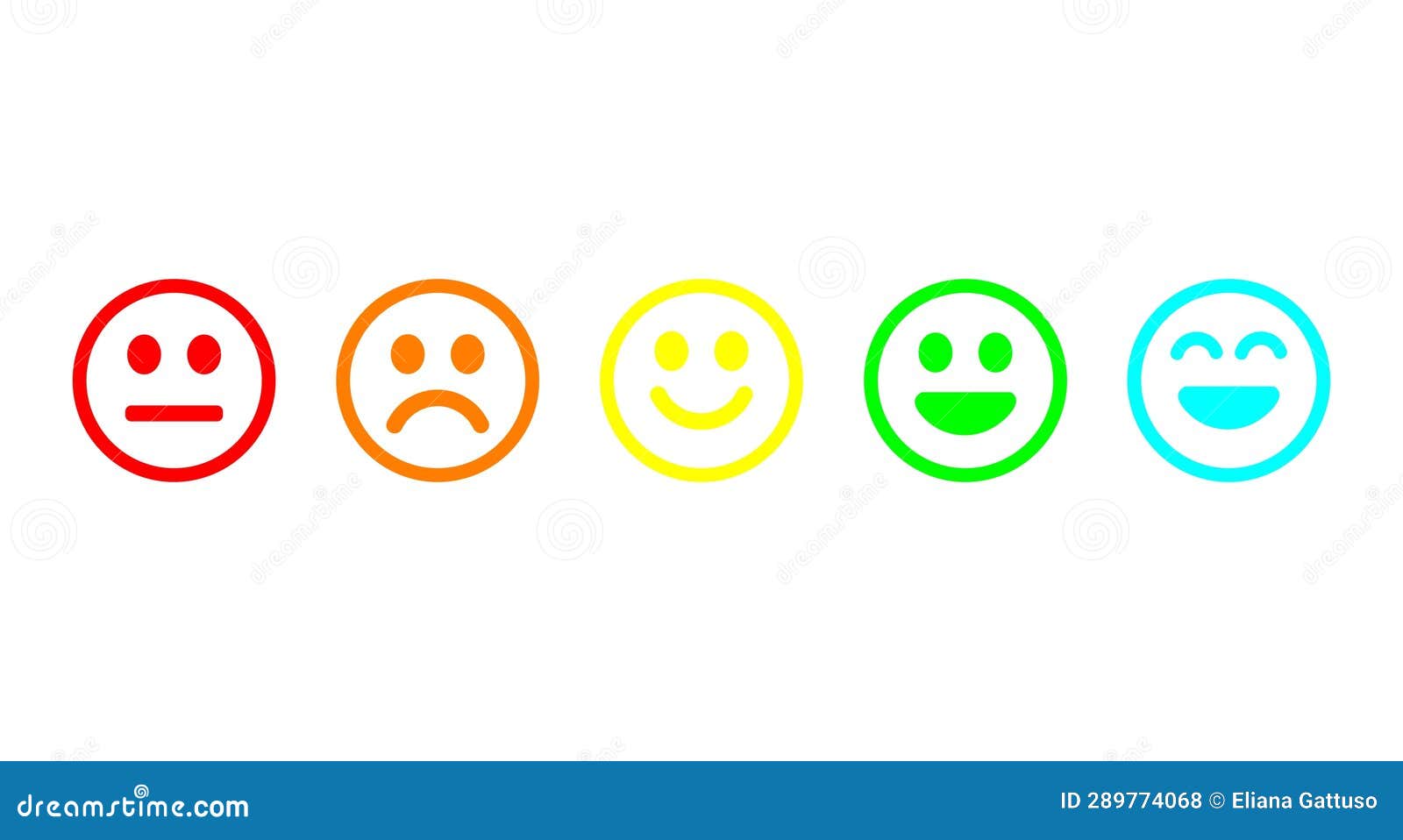 Colorful Feedback Faces Symbol Stock Illustration - Illustration of ...