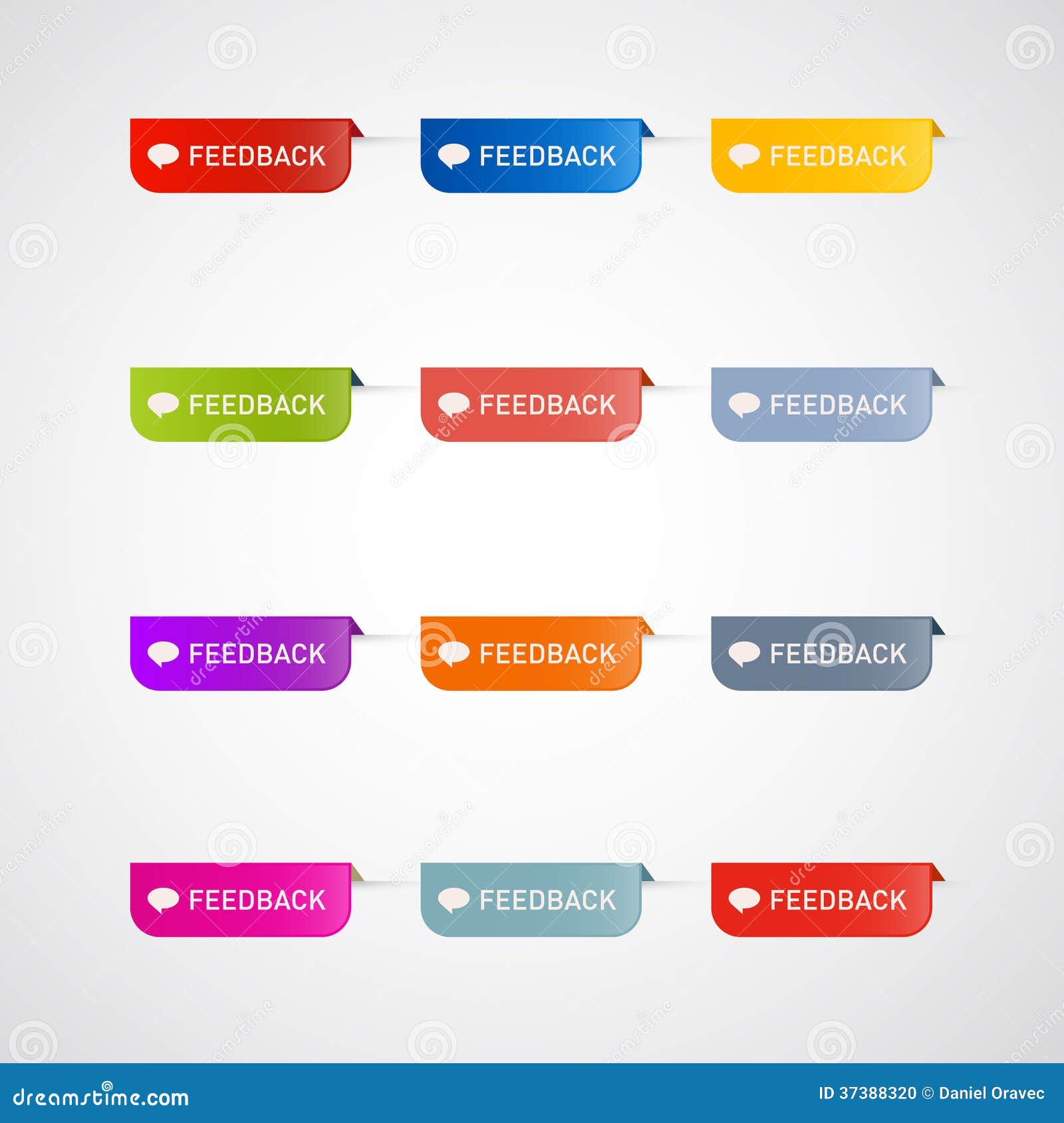 Colorful feedback icons stock vector. Illustration of feedback - 37388320