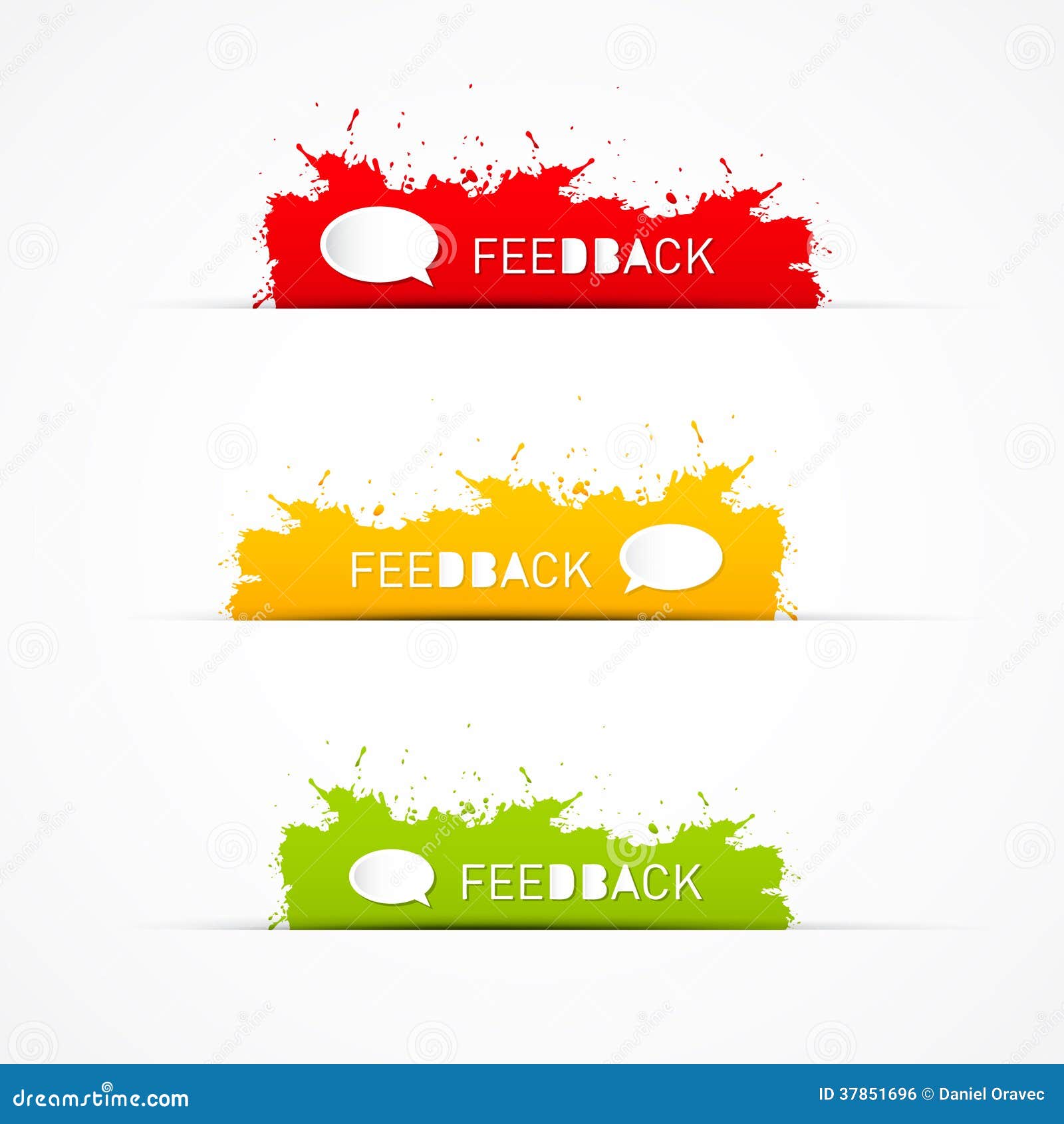 Colorful feedback icons stock vector. Illustration of message - 37851696