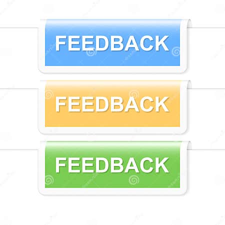 Colorful feedback labels stock vector. Illustration of labels - 51532115