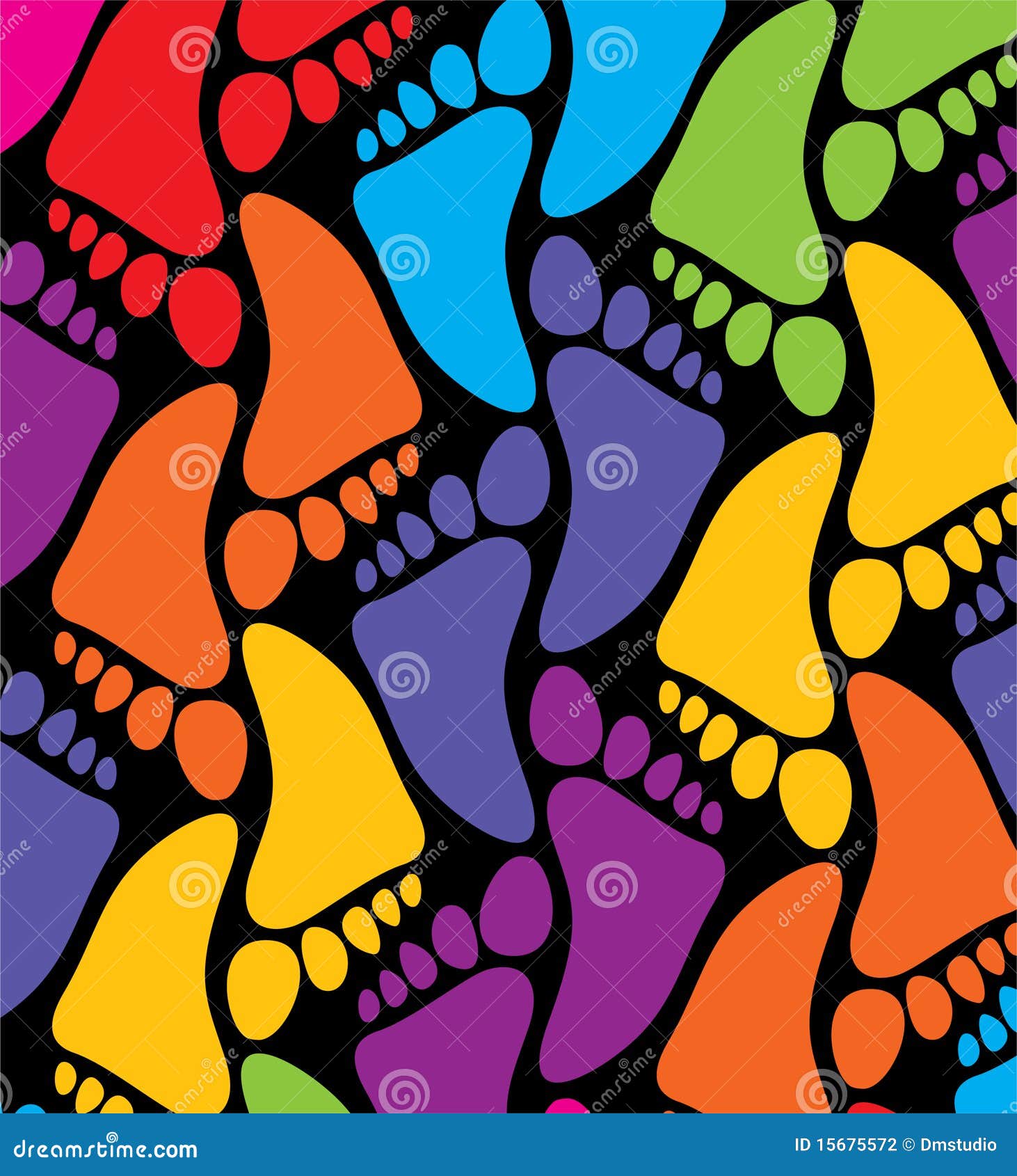 Colorful feet stock vector. Illustration of step, graphic - 15675572