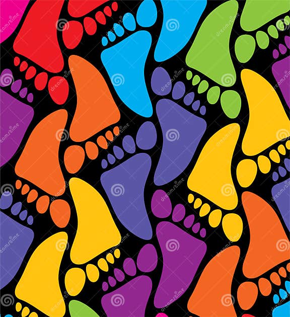 Colorful feet stock vector. Illustration of step, graphic - 15675572