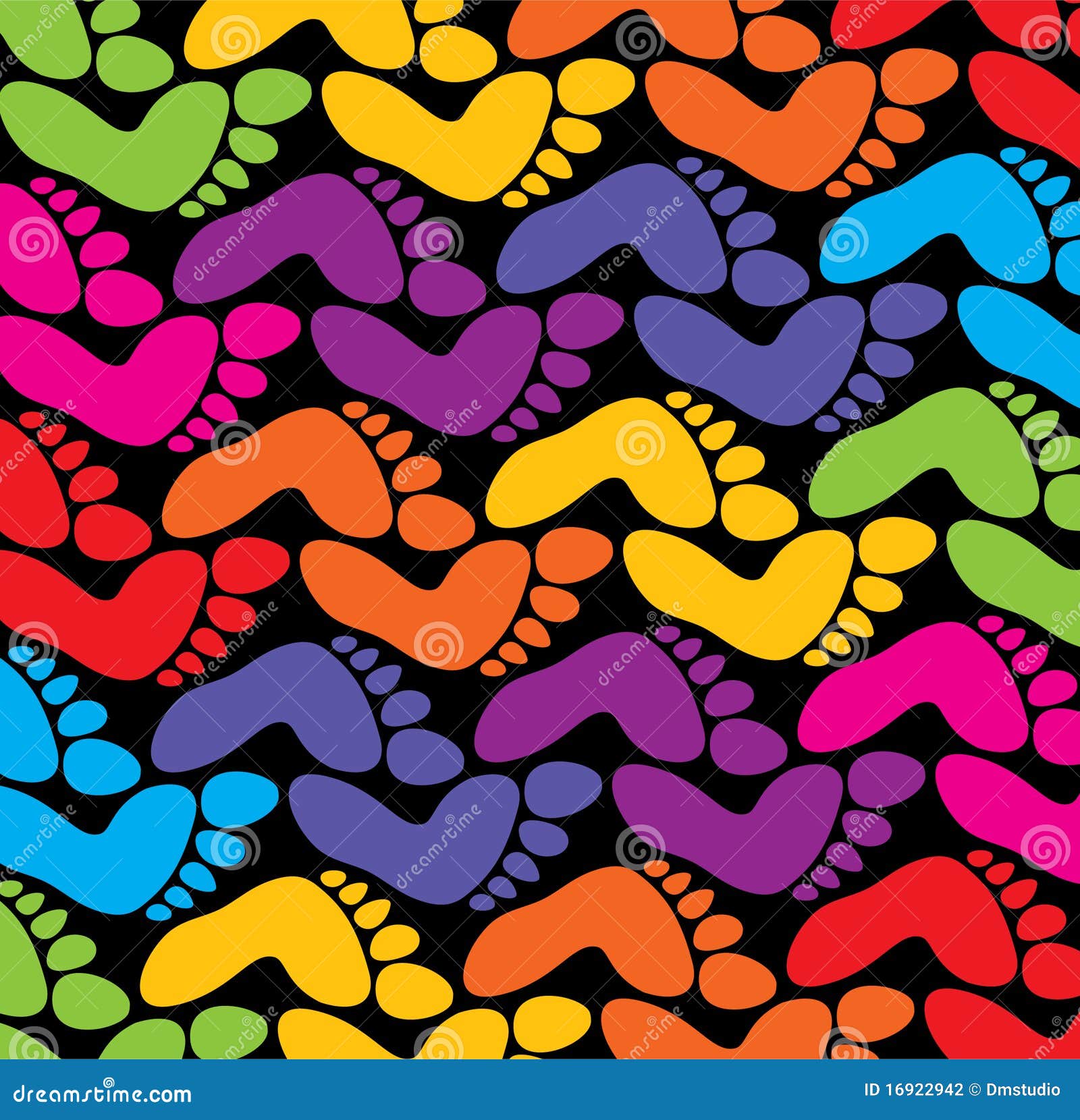 Colorful feet stock vector. Illustration of rainbow, paint - 16922942