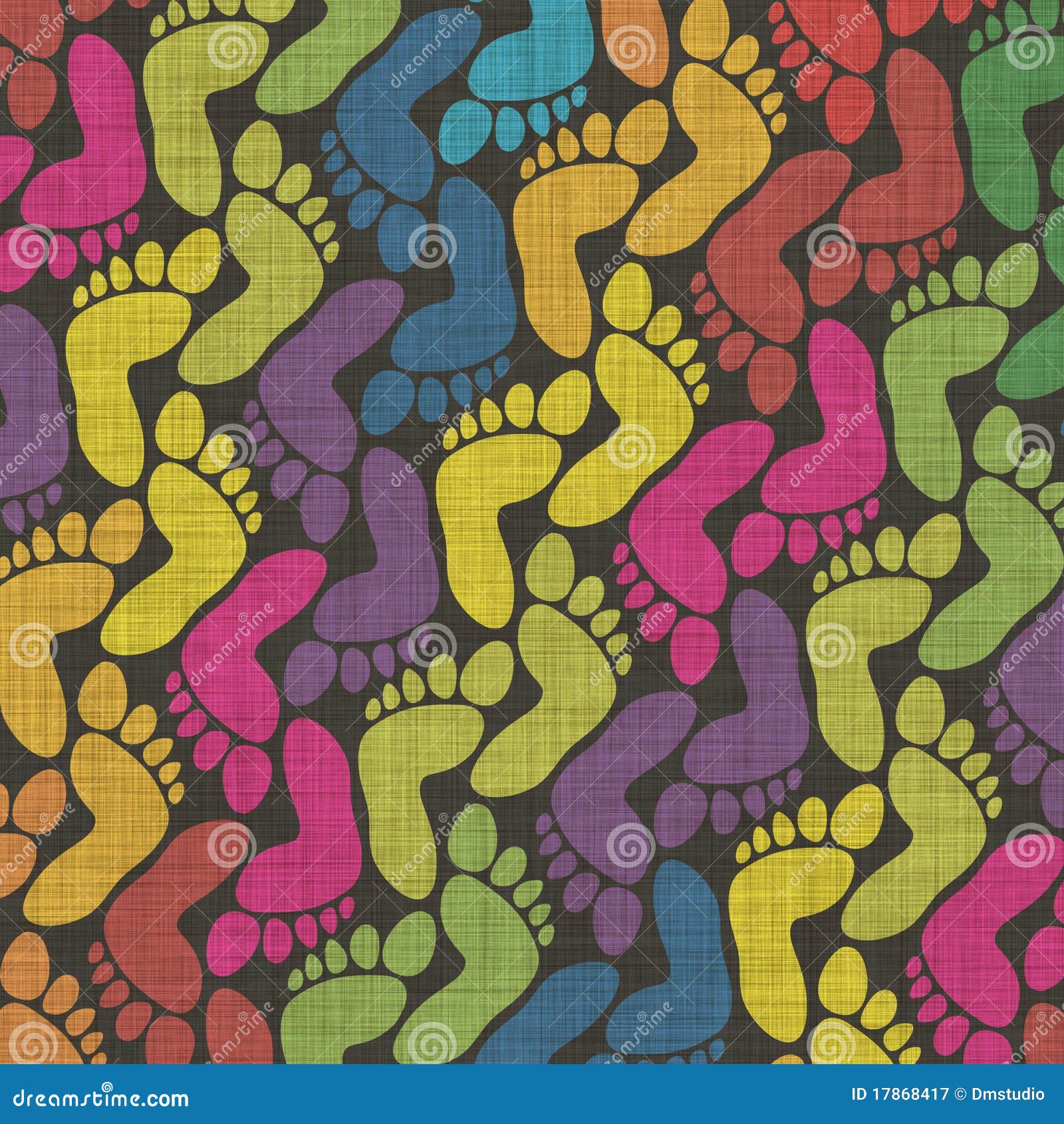 Colorful feet stock illustration. Illustration of print - 17868417