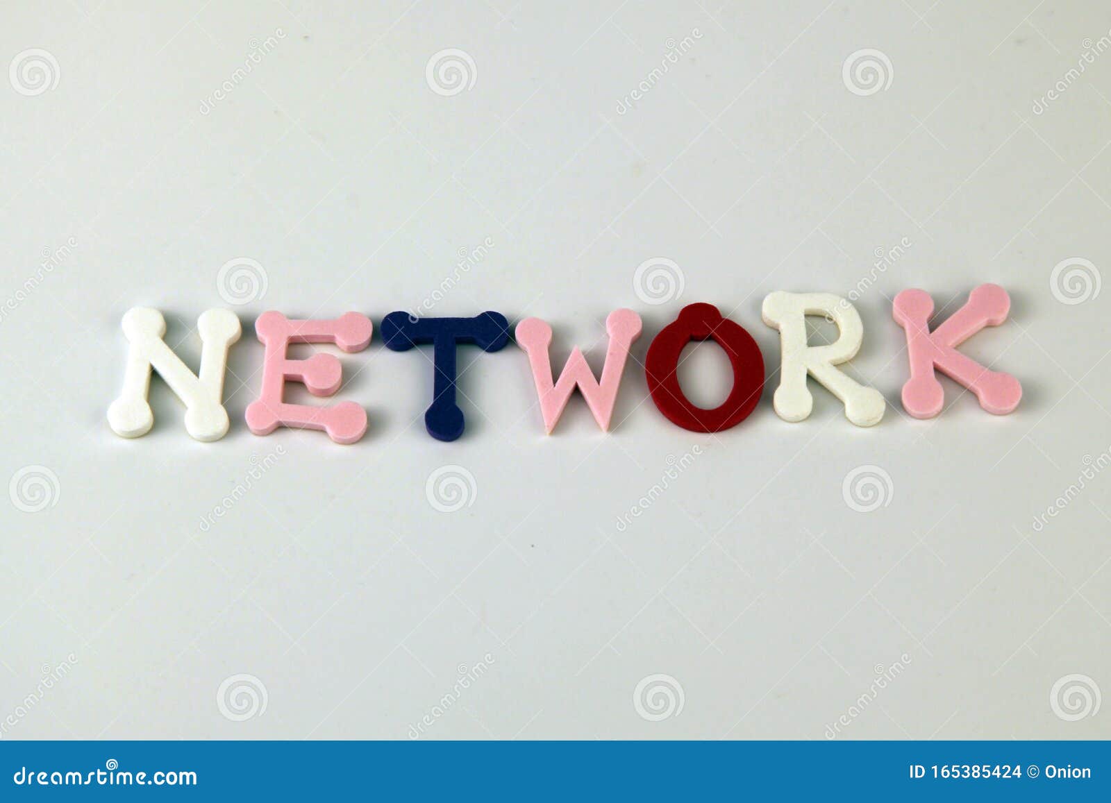 The Word Network Formed with Colorful Felt Letters Stock Photo - Image ...