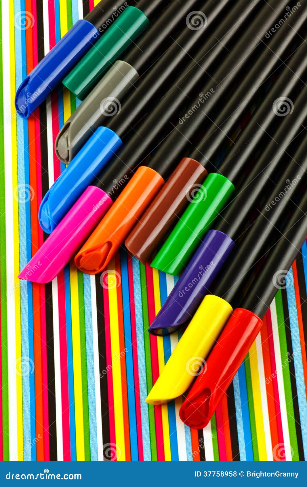 Colorful felt-tip stock photo. Image of closeup, objects - 37758958