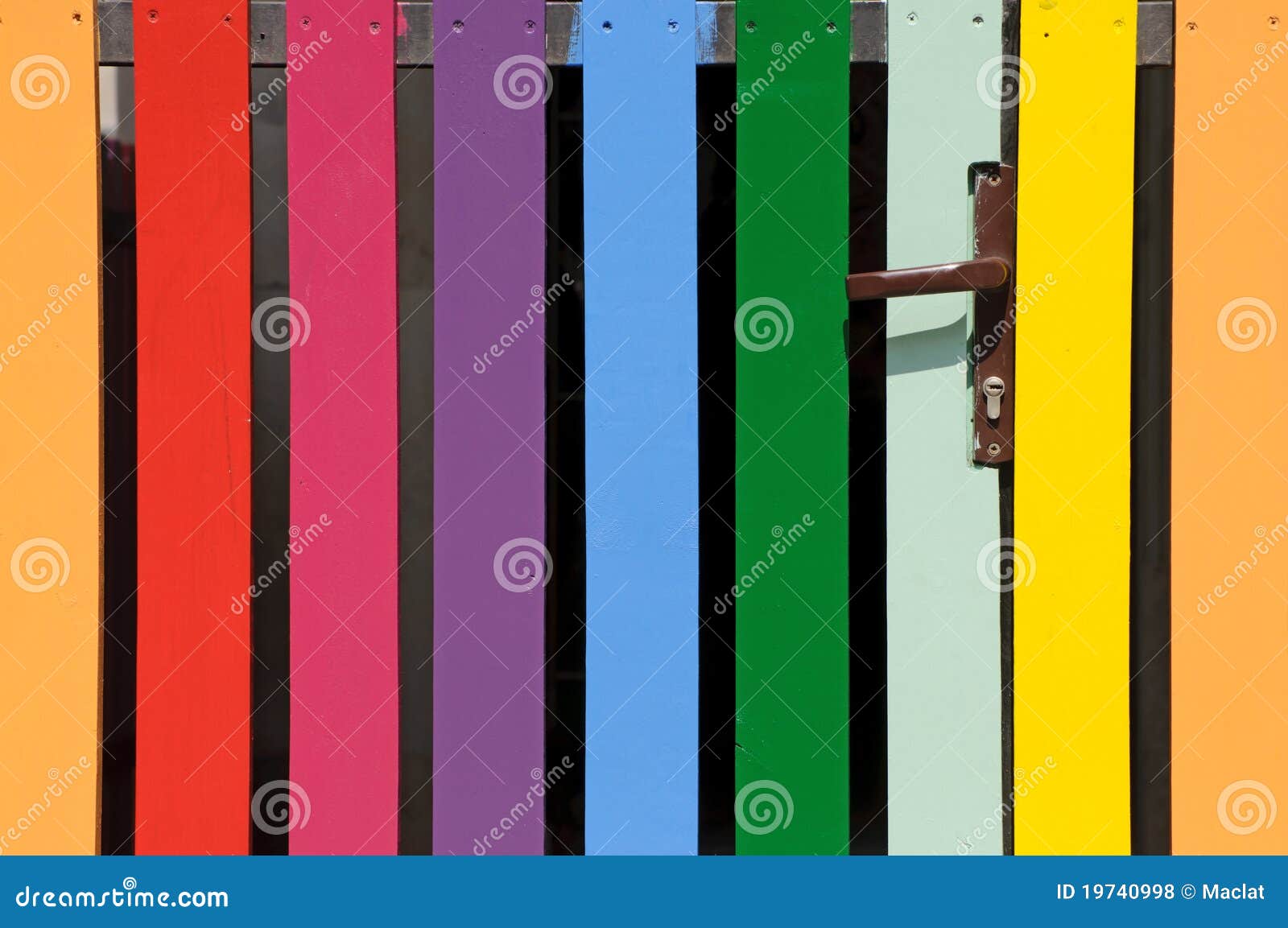 Colorful fence stock photo. Image of lock, multicolored - 19740998