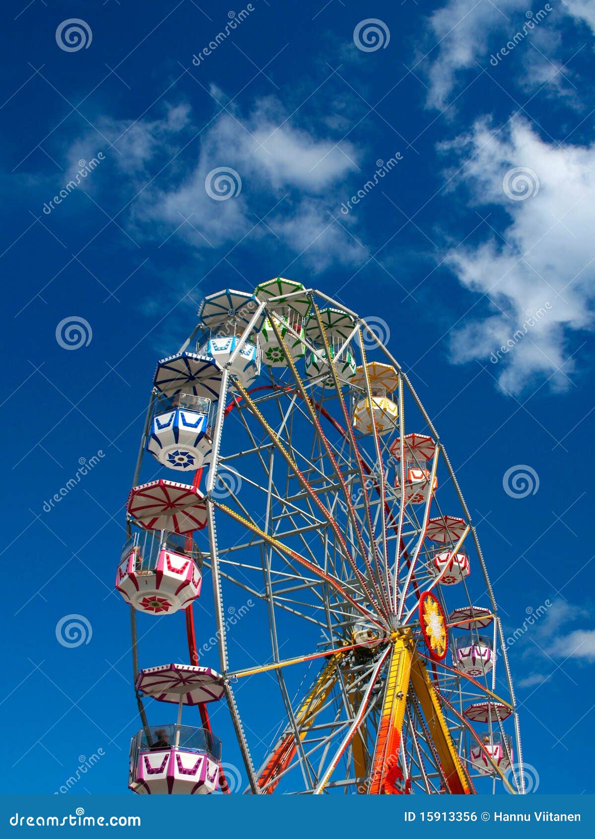 Colorful Ferris wheel stock photo. Image of entertainment - 15913356