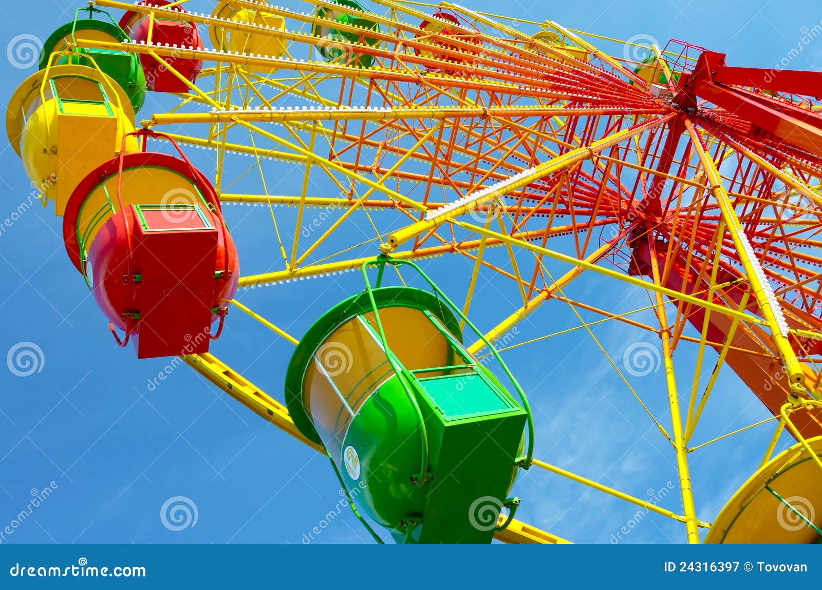 Colorful ferris wheel stock image. Image of life, entertainment - 24316397