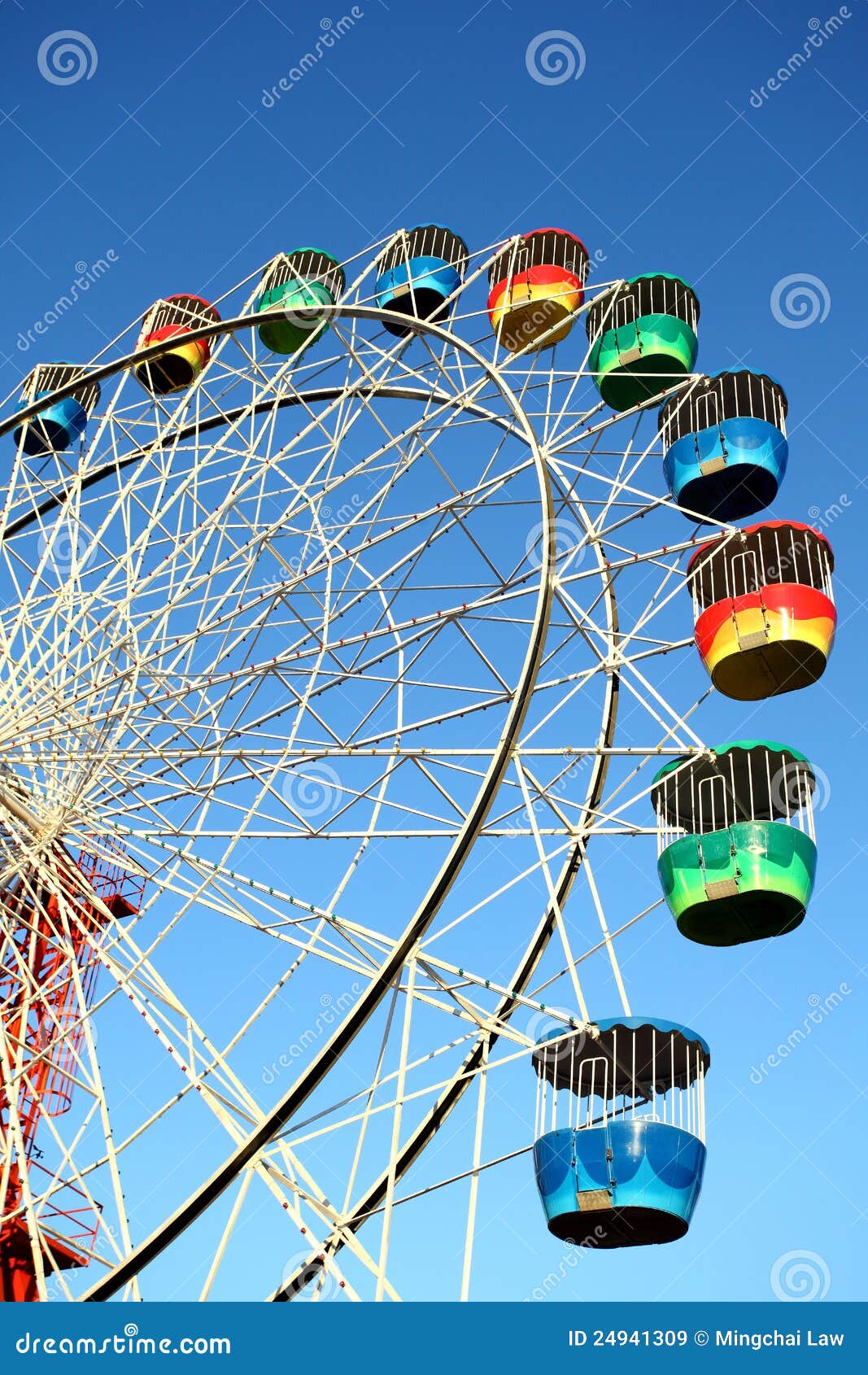 Colorful Ferris Wheel stock image. Image of play, passenger - 24941309