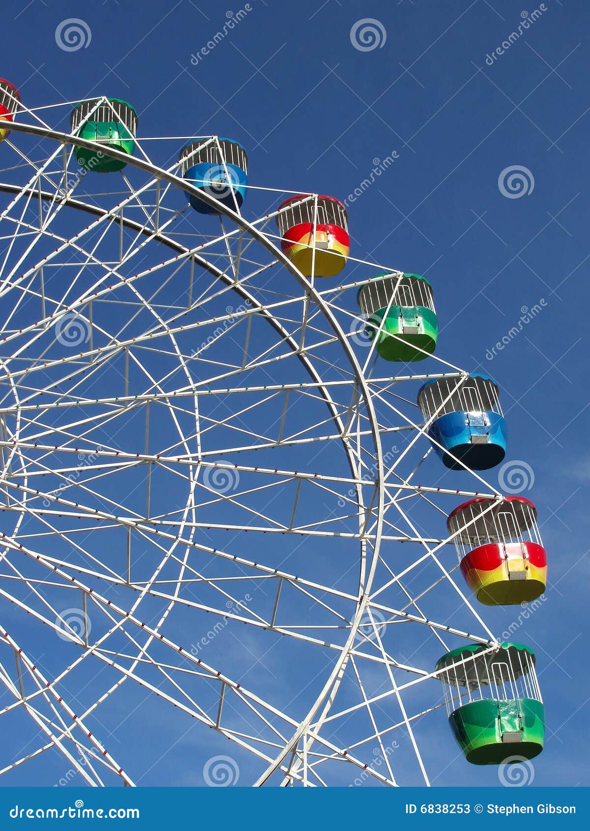 Colorful ferris wheel stock image. Image of blue, ride - 6838253