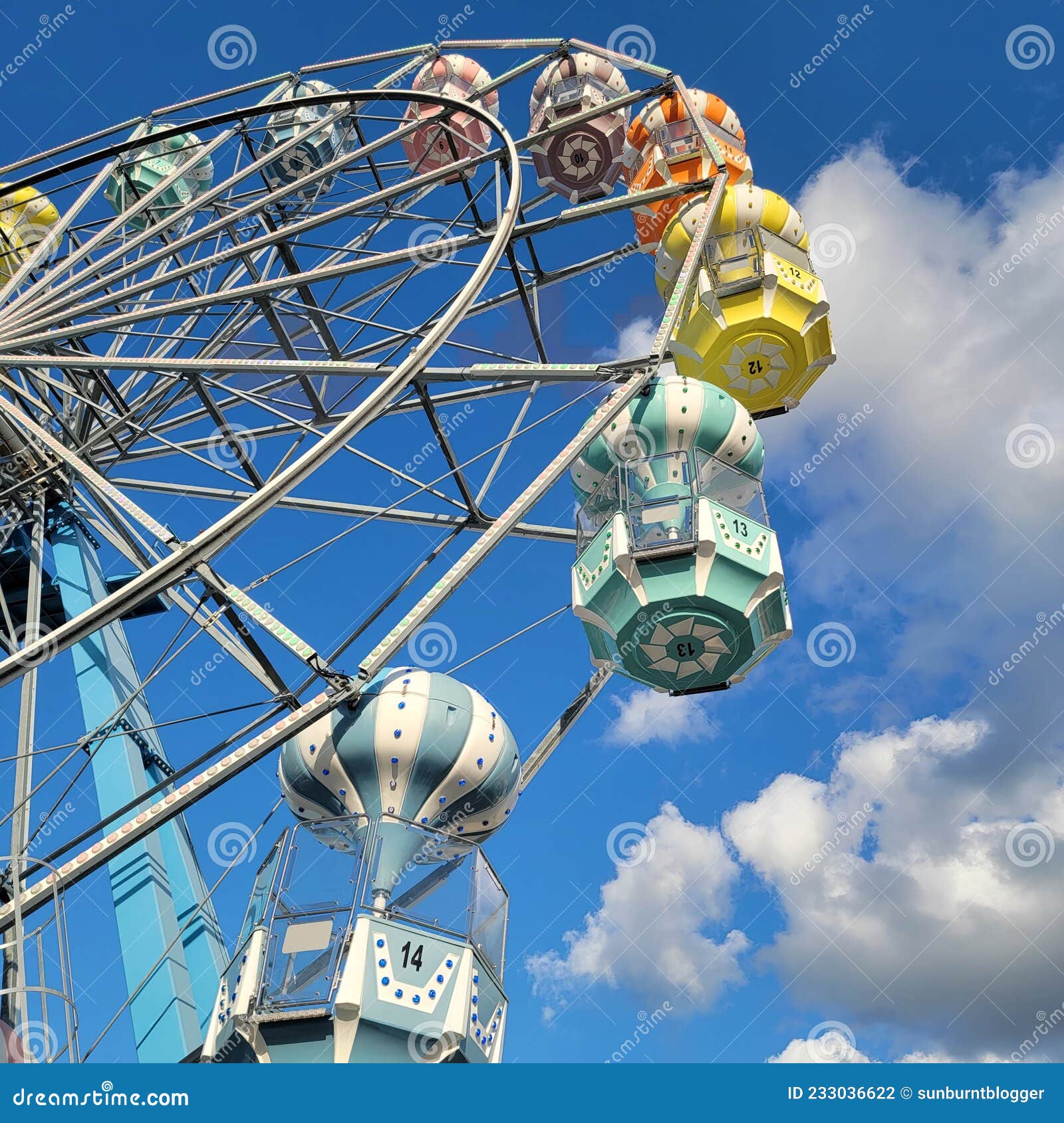 Colorful Ferris Wheel Baskets Stock Photo - Image of heights, rainbow ... Colorful Ferris Wheel Baskets Stock Photo - Image of heights, rainbow ...